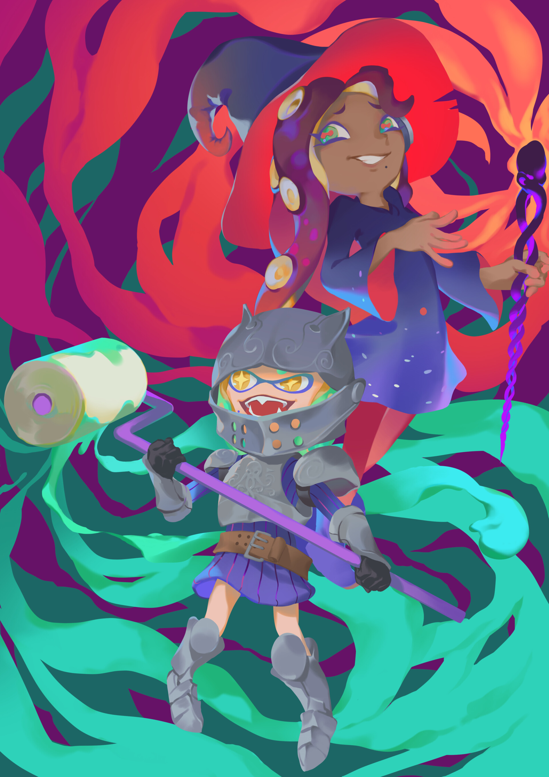 ArtStation - Splatoon Fest - Knights v Wizards