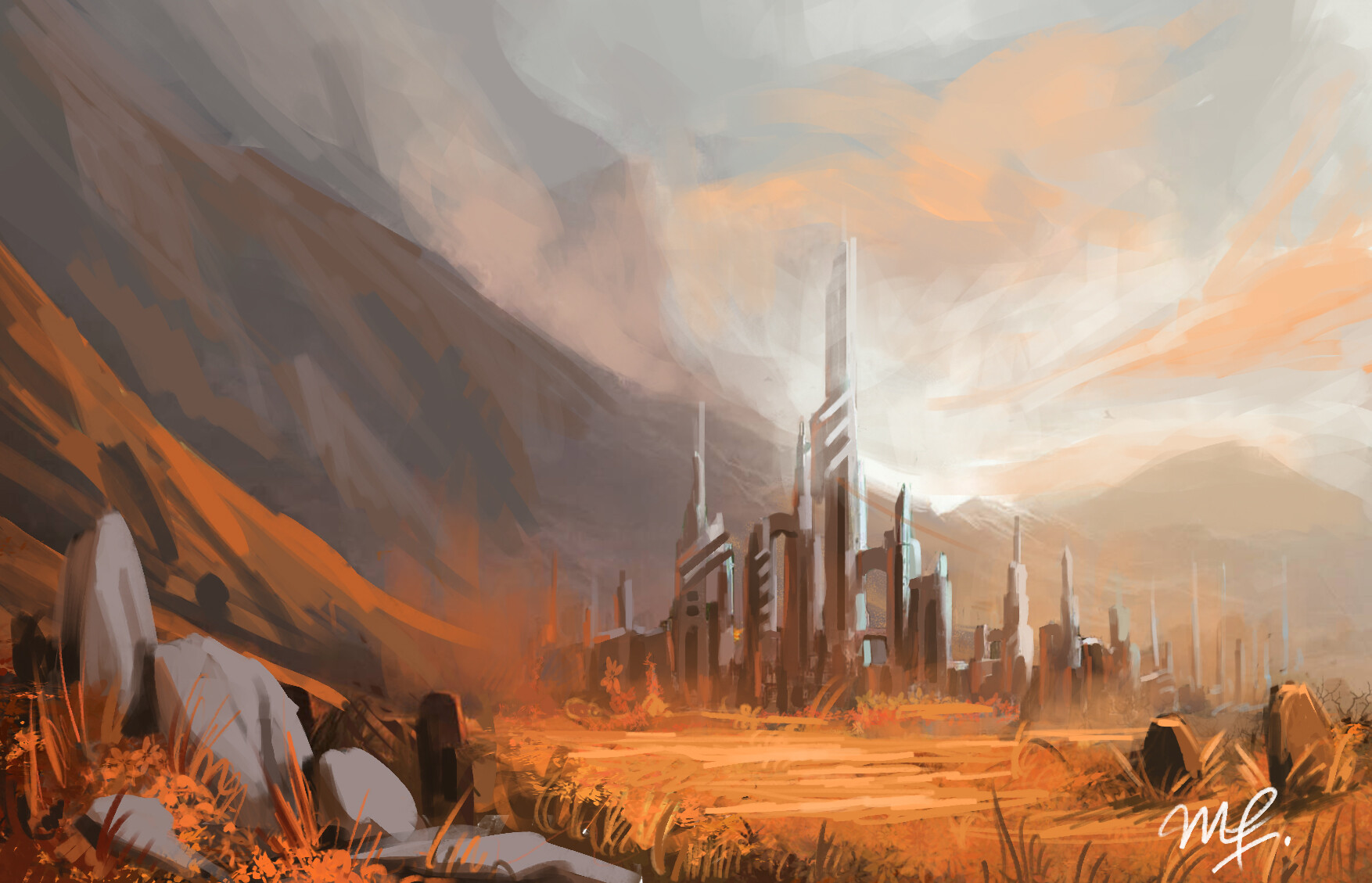 ArtStation - castle in desert