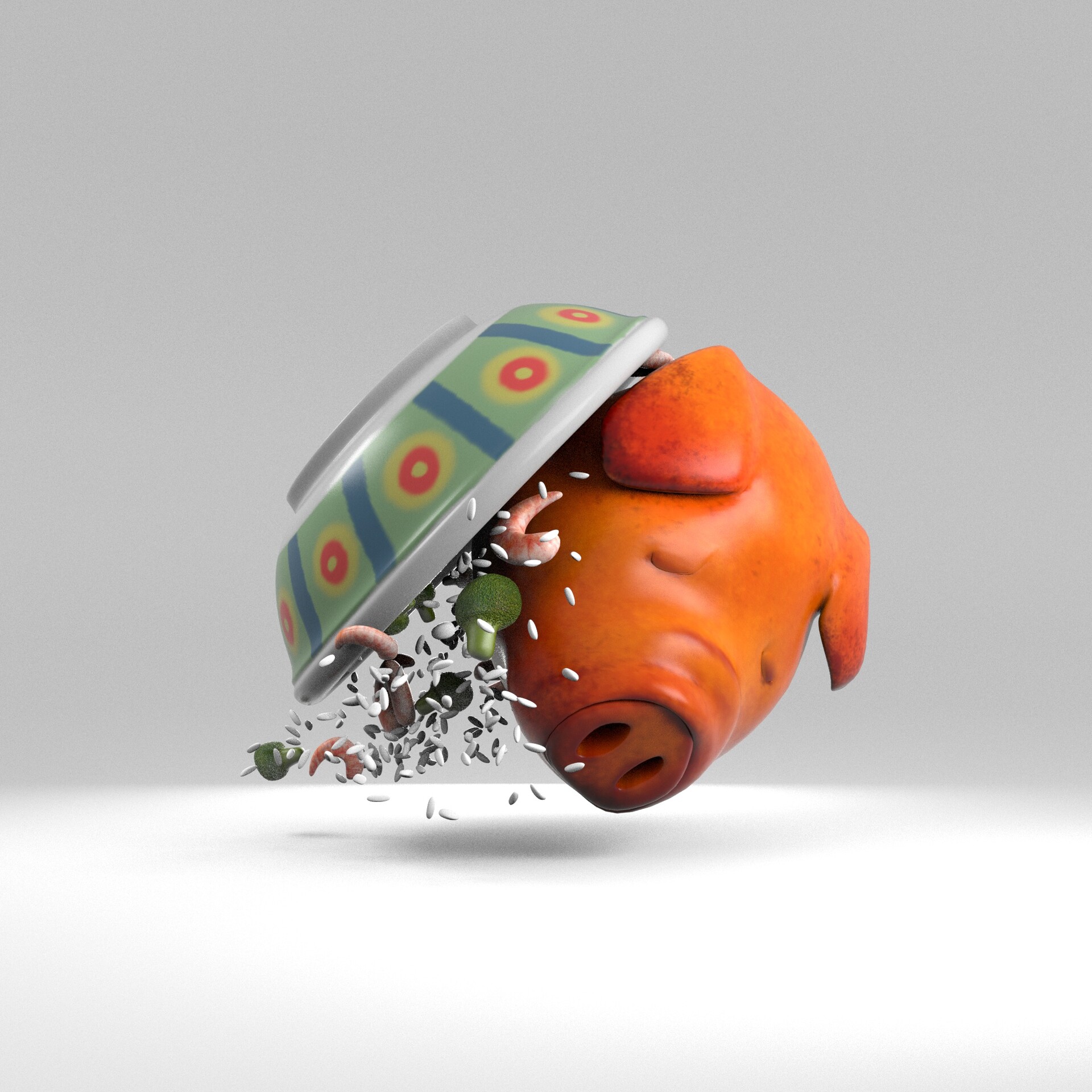 ArtStation - Roasted pig head