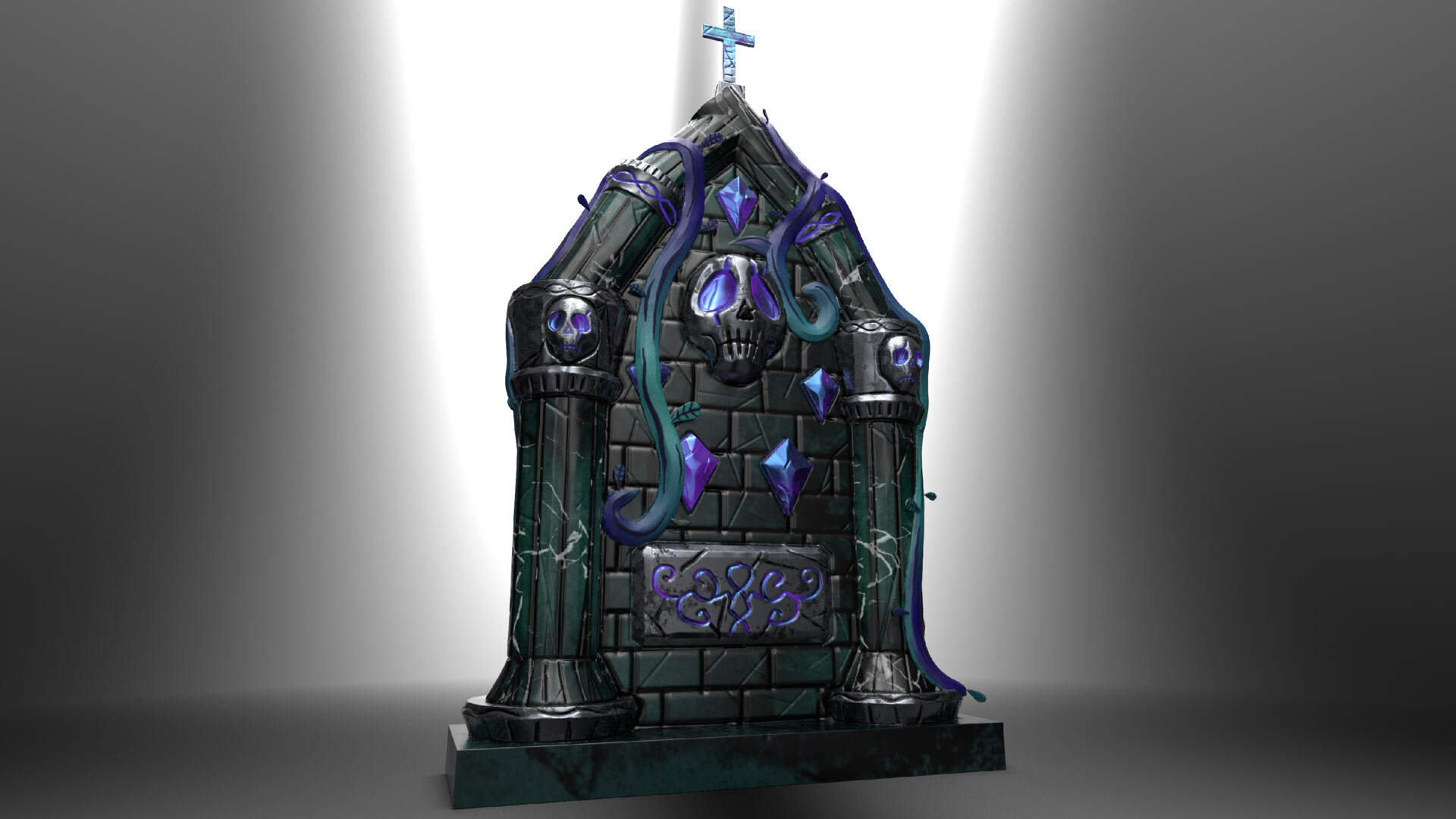 Jake S Campbell Game Dev - Dark_Fantasy_Gravestone!