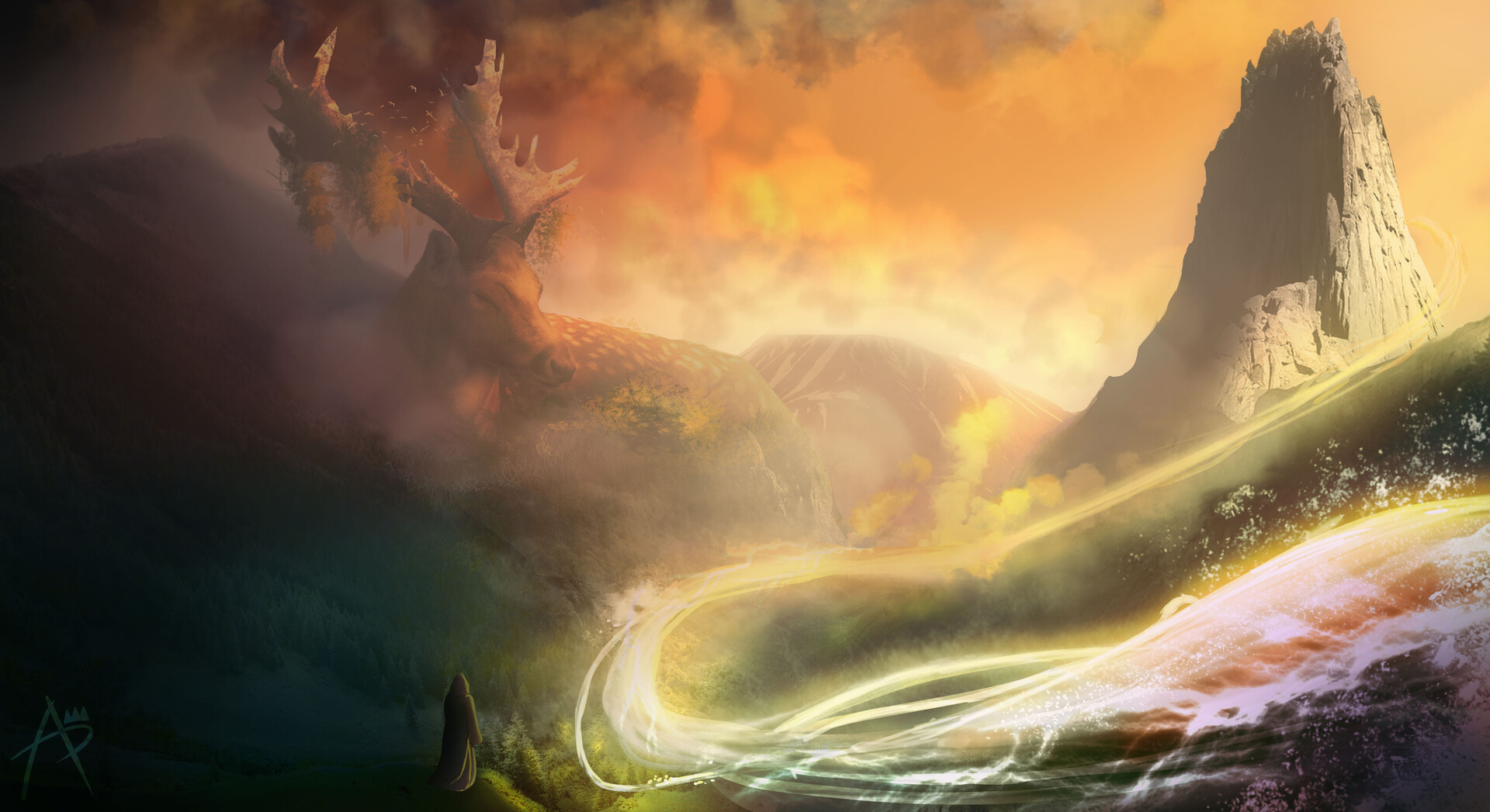 ArtStation - The Guardian of the Floating River Valley