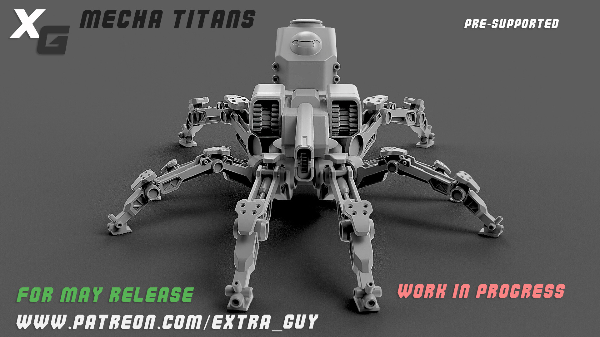 ArtStation - Railgun Mounted Mech Spider