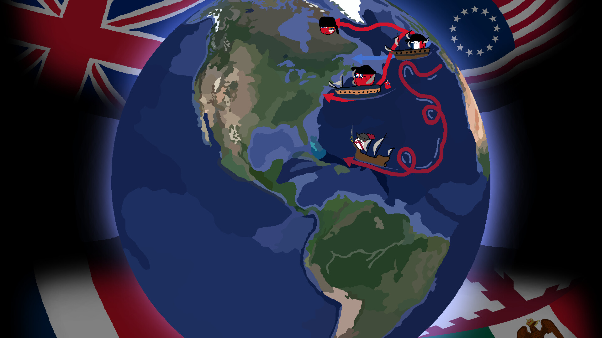 ArtStation - Colonization of The New World via Countryballs