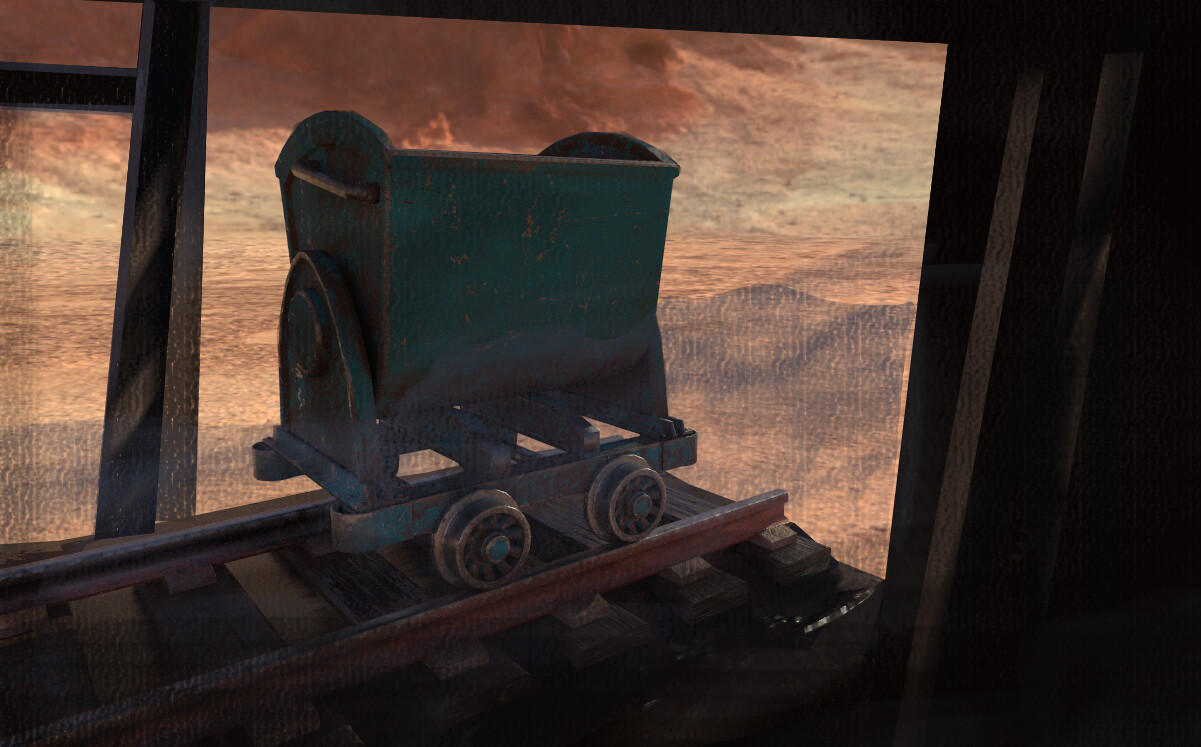 ArtStation - Old mine cave