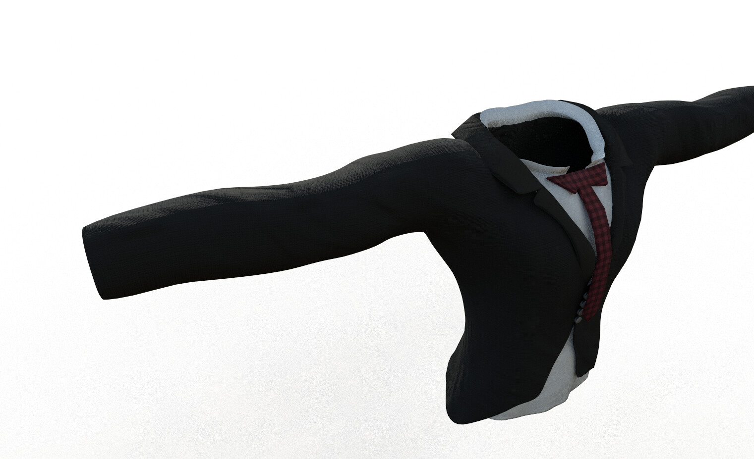 Eugine Joseph - Black Formal Suit with Red checker Tie