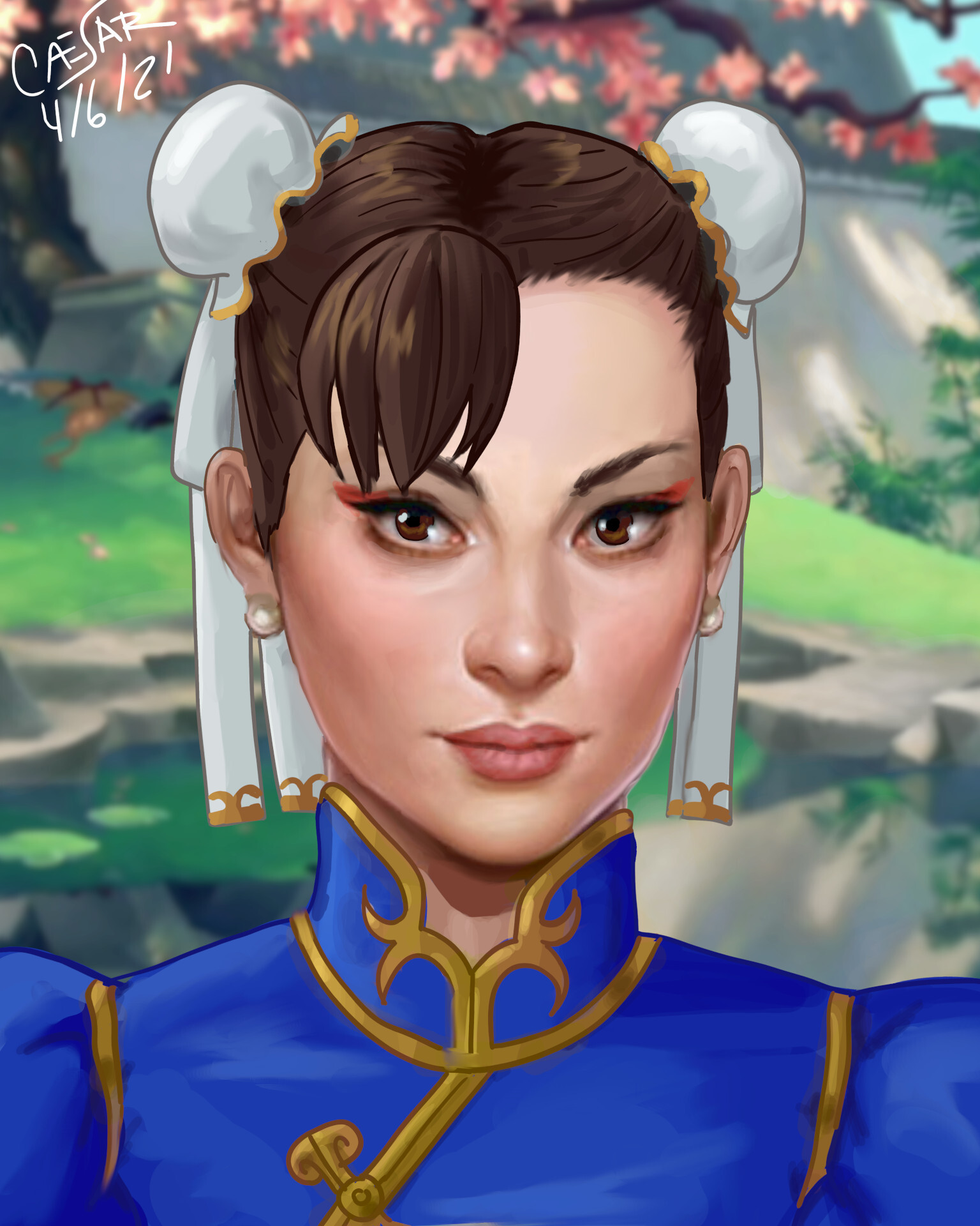 ArtStation - Chun Li illustrative realism style