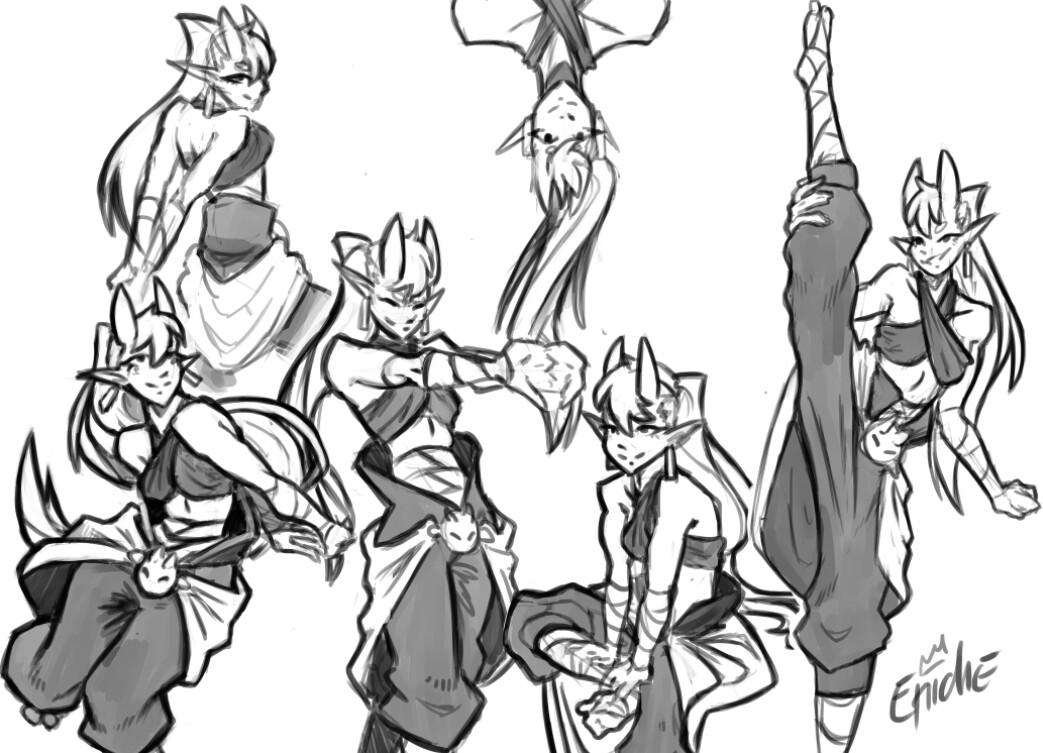 Eric Epichkin - Ashes to Embers character sketches