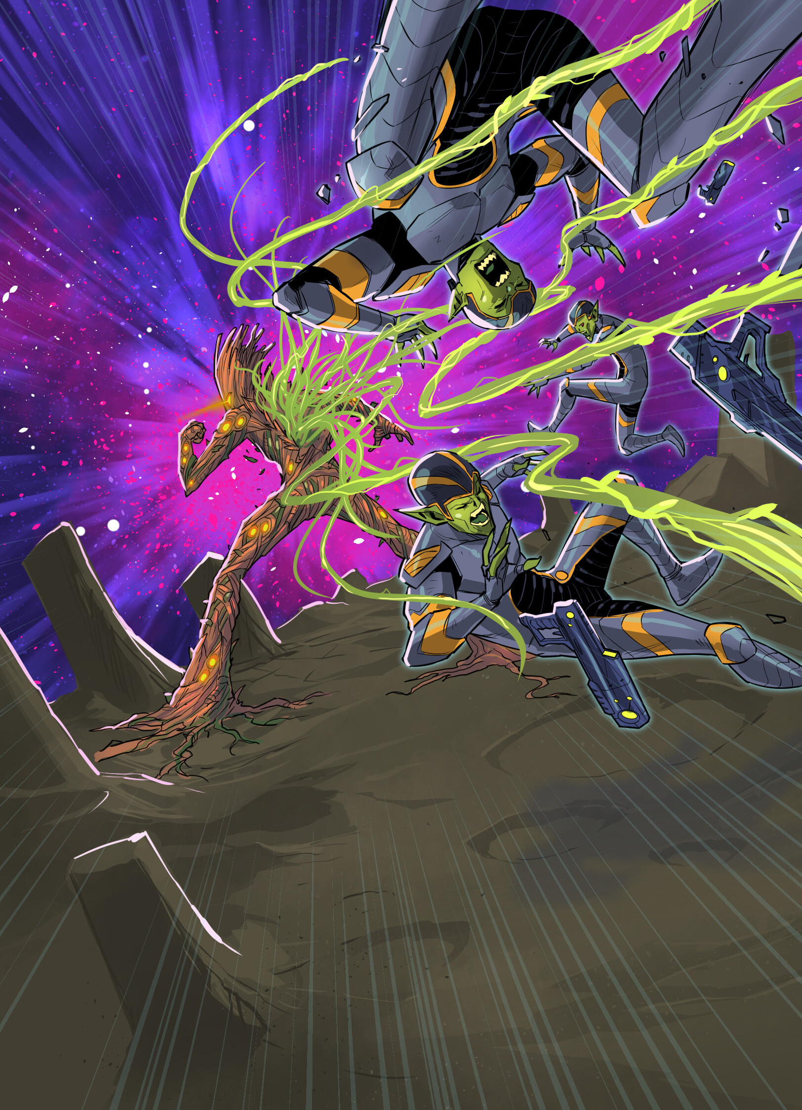 ArtStation - Marvel Champions Groot Lashing Vines Card