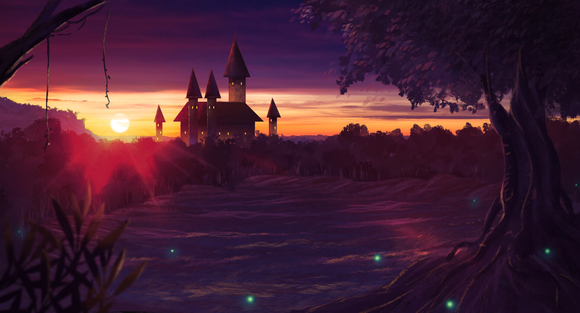 ArtStation - Fantasy castle Sketch