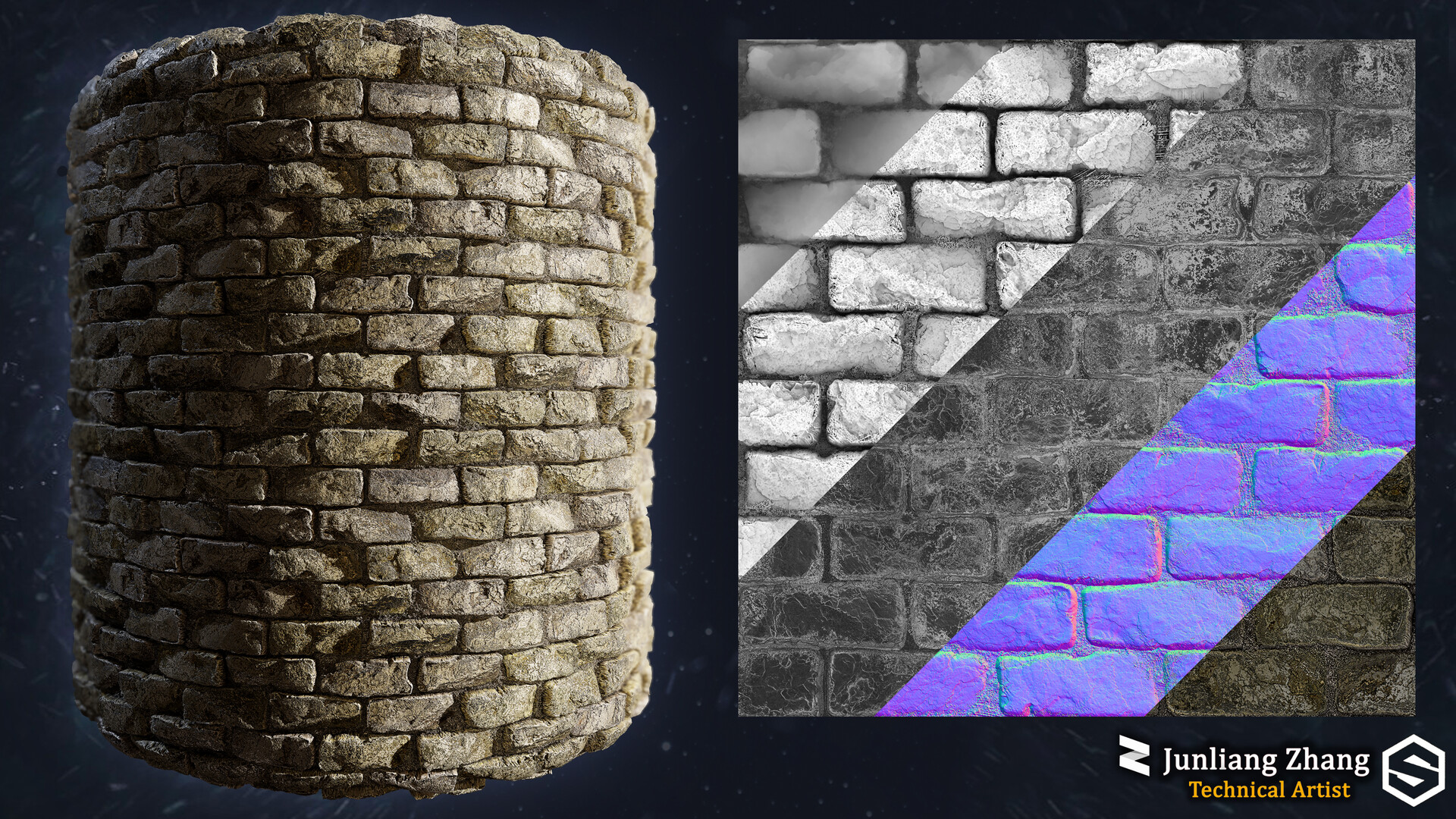 Junliang Zhang - Cobblestone - Substance Designer 2020