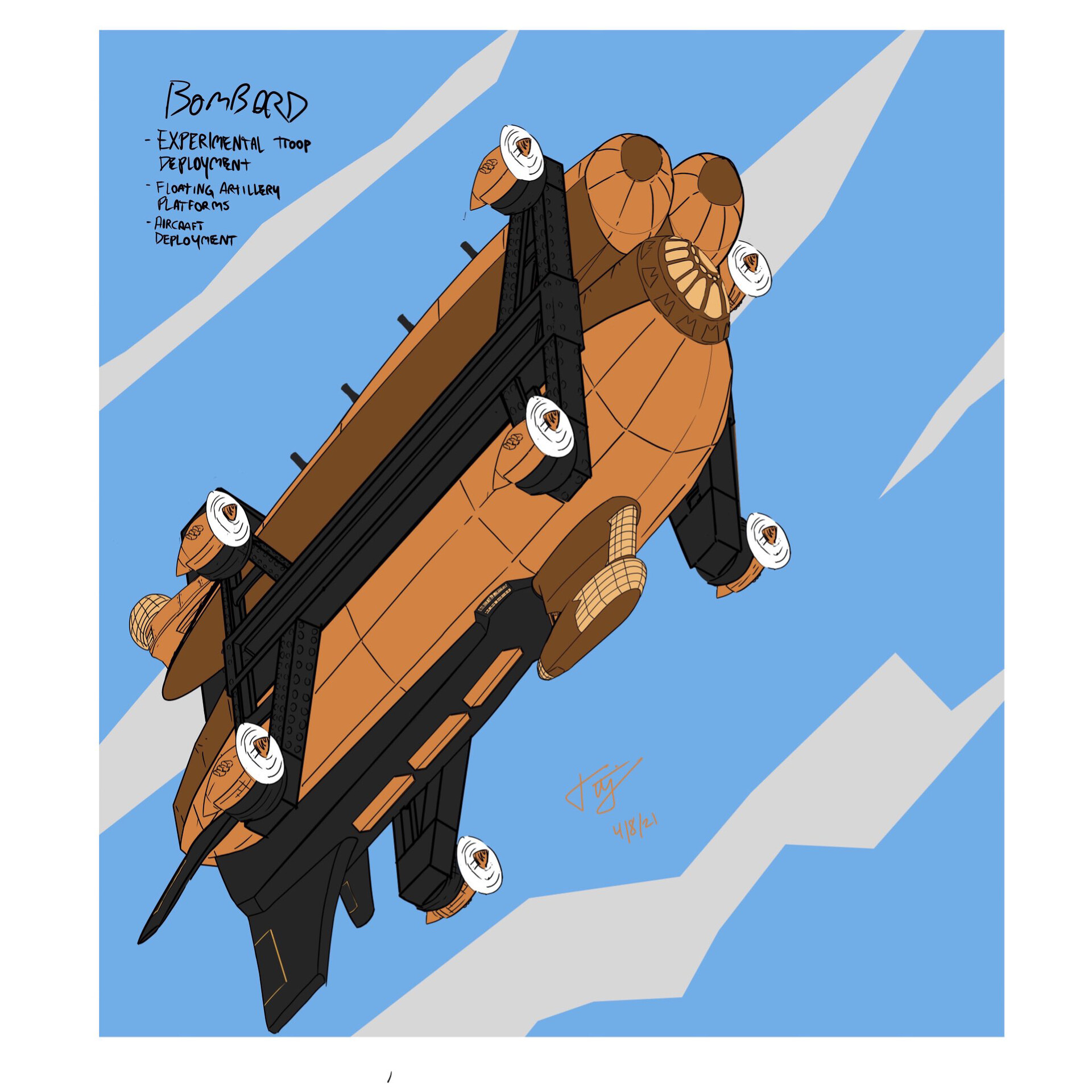 ArtStation - Bombard Troop Zeppelin