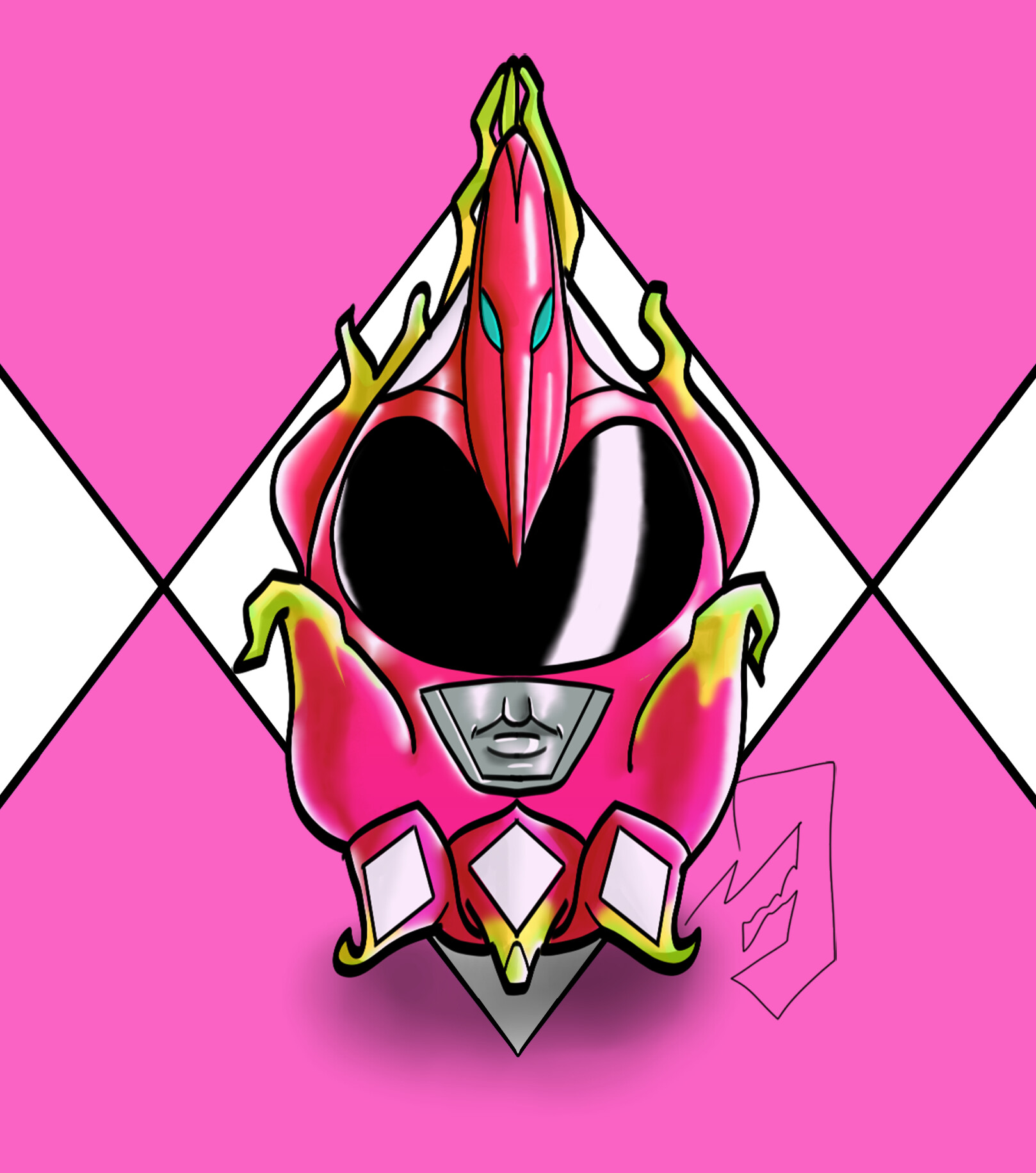 ArtStation - Pitaya/Dragon Fruit Ranger - Mighty Morphin Power Rangers