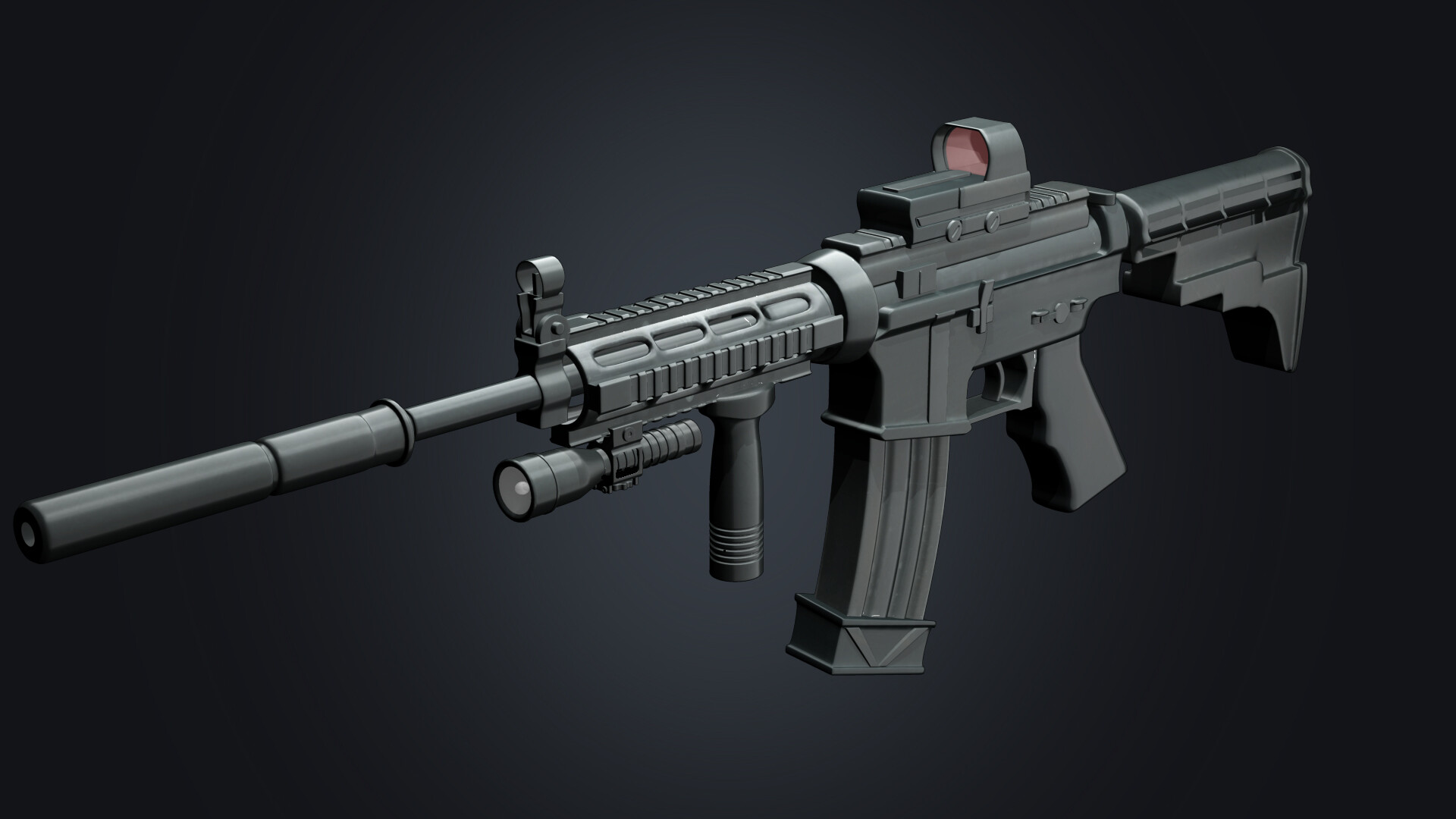 ArtStation - Modified M4a1 Fully Automatic Assault Riffle