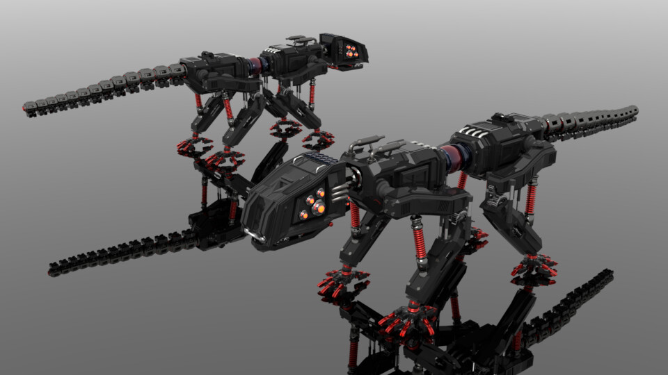 ArtStation - Lézard robotique / Robotic lizard