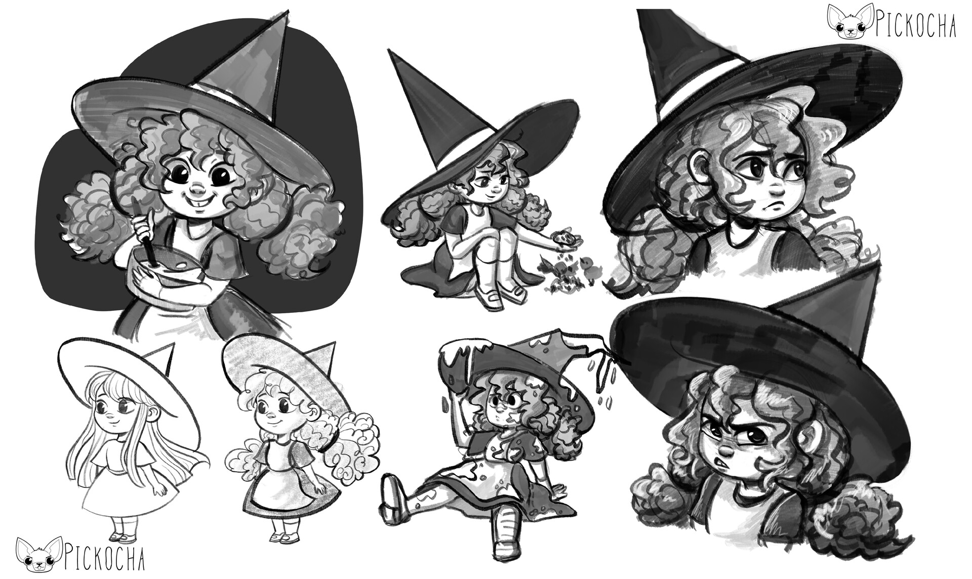 ArtStation - Little witch sketches