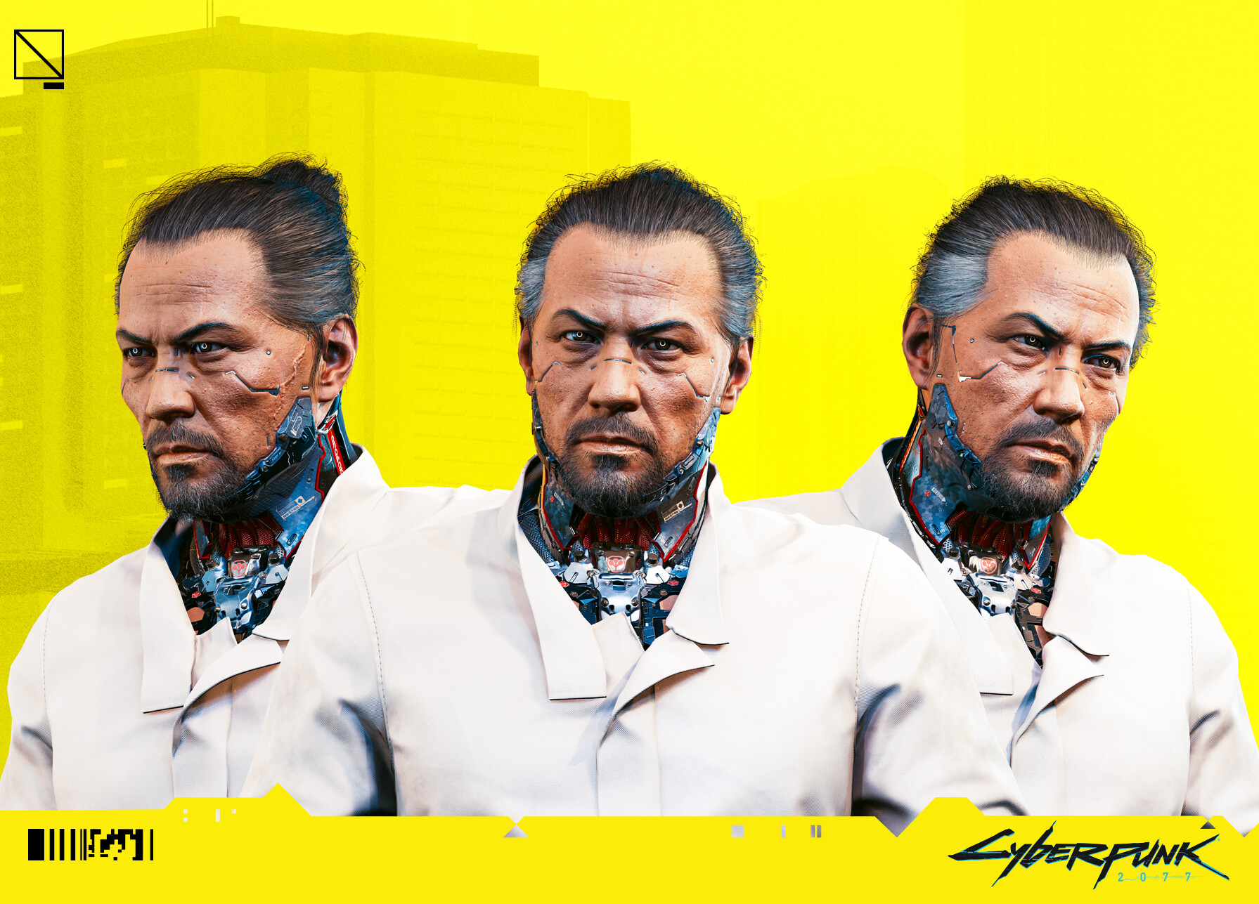 Marcin Klicki - Cyberpunk 2077 - Takemura head and cyberware