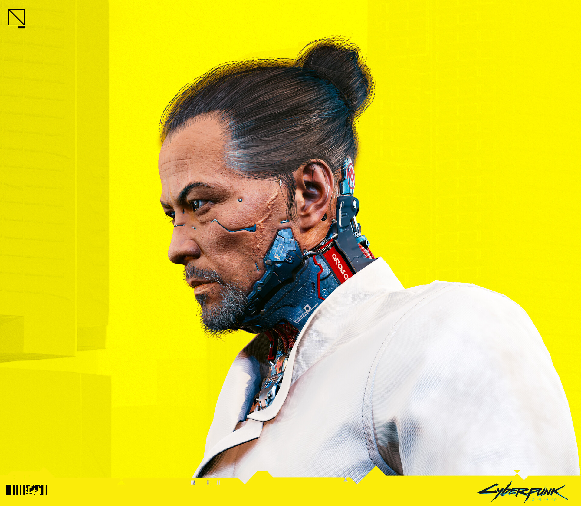 Marcin Klicki - Cyberpunk 2077 - Takemura head and cyberware
