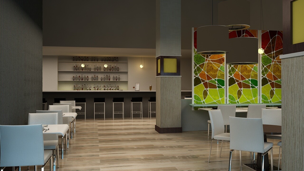 ArtStation - bar restaurant concept view