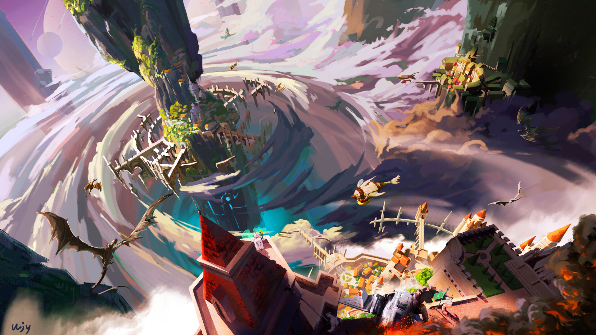 ArtStation - fall into a new world（坠入新的世界）