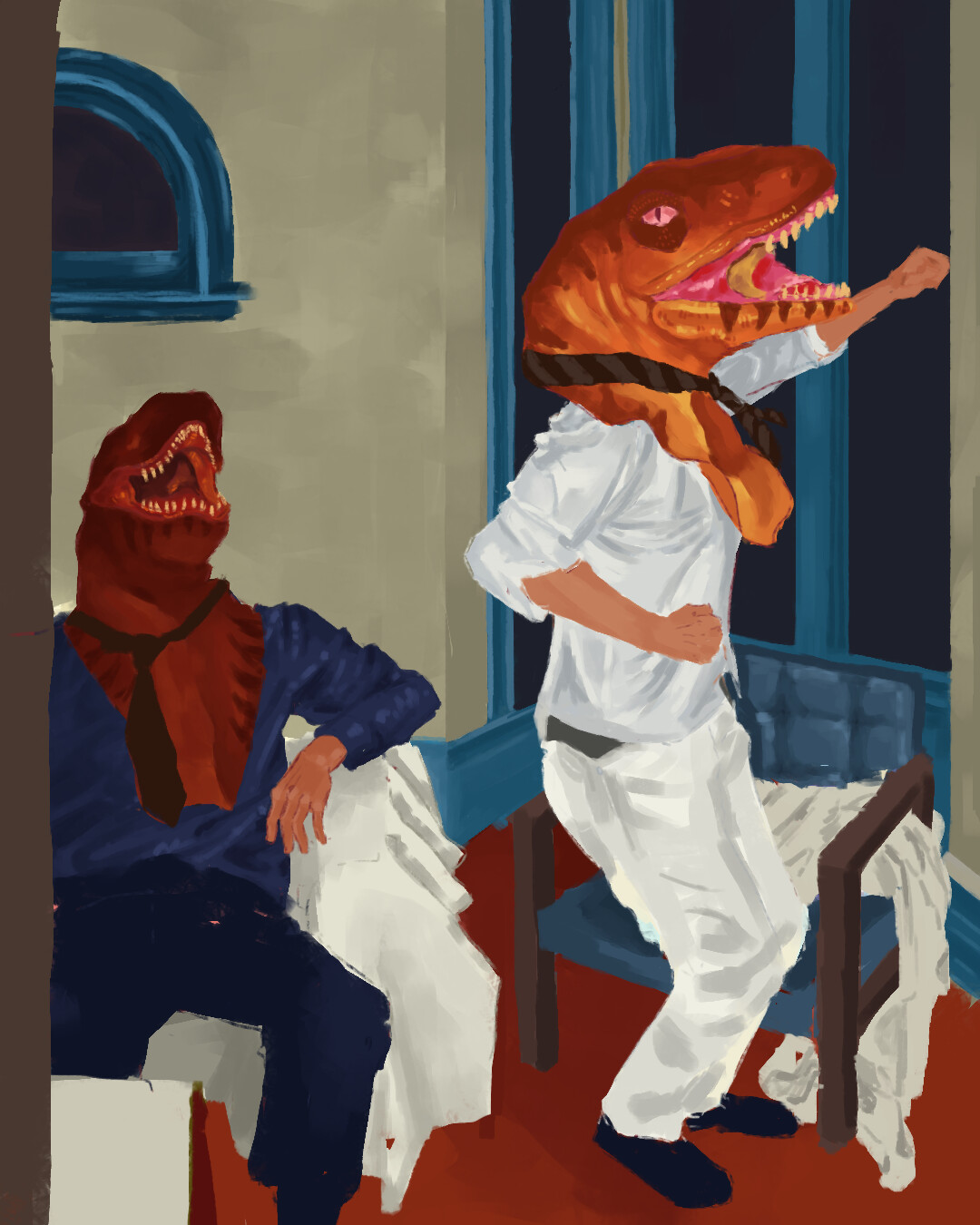 ArtStation - Dinosaur men study