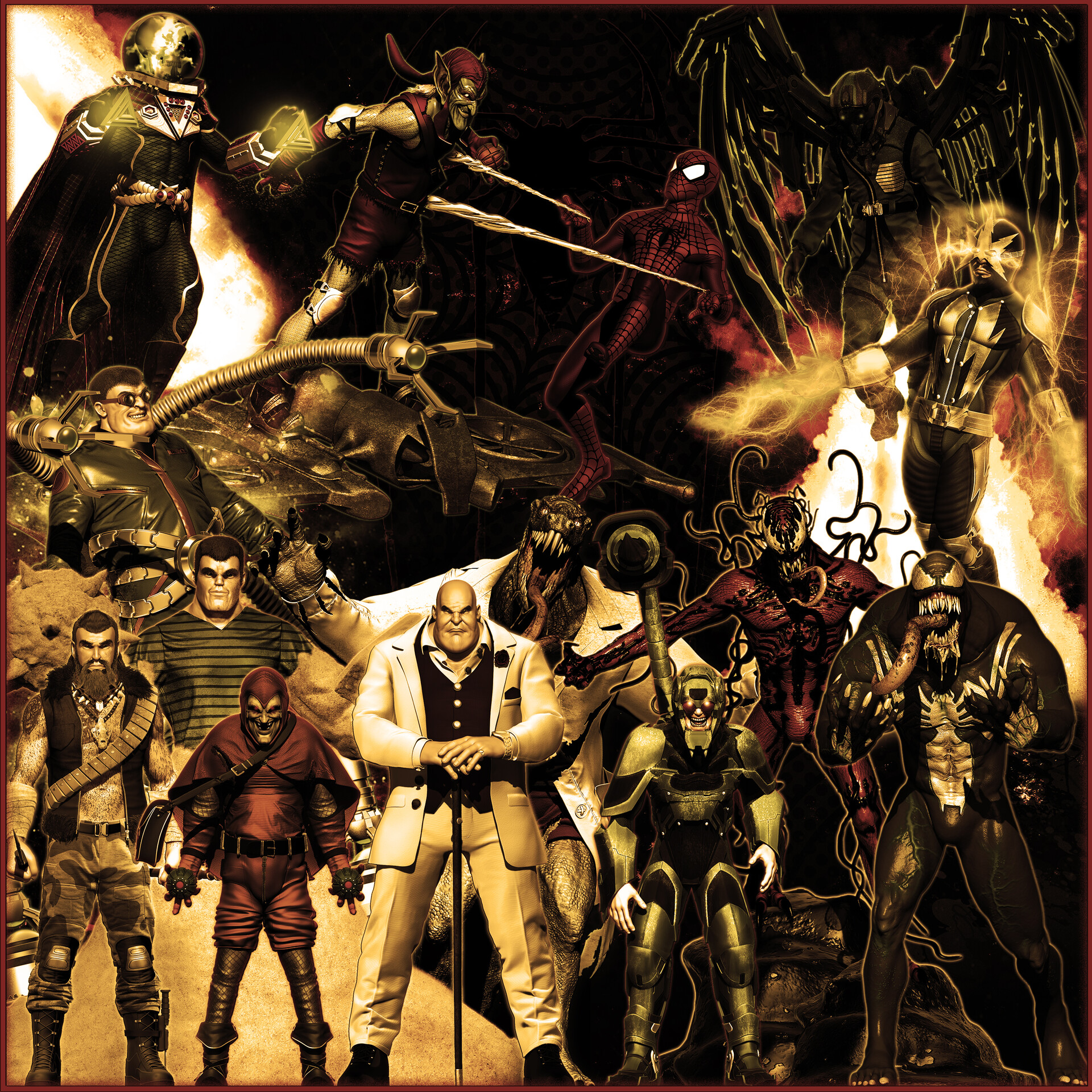 Spiderman Villains Wallpaper