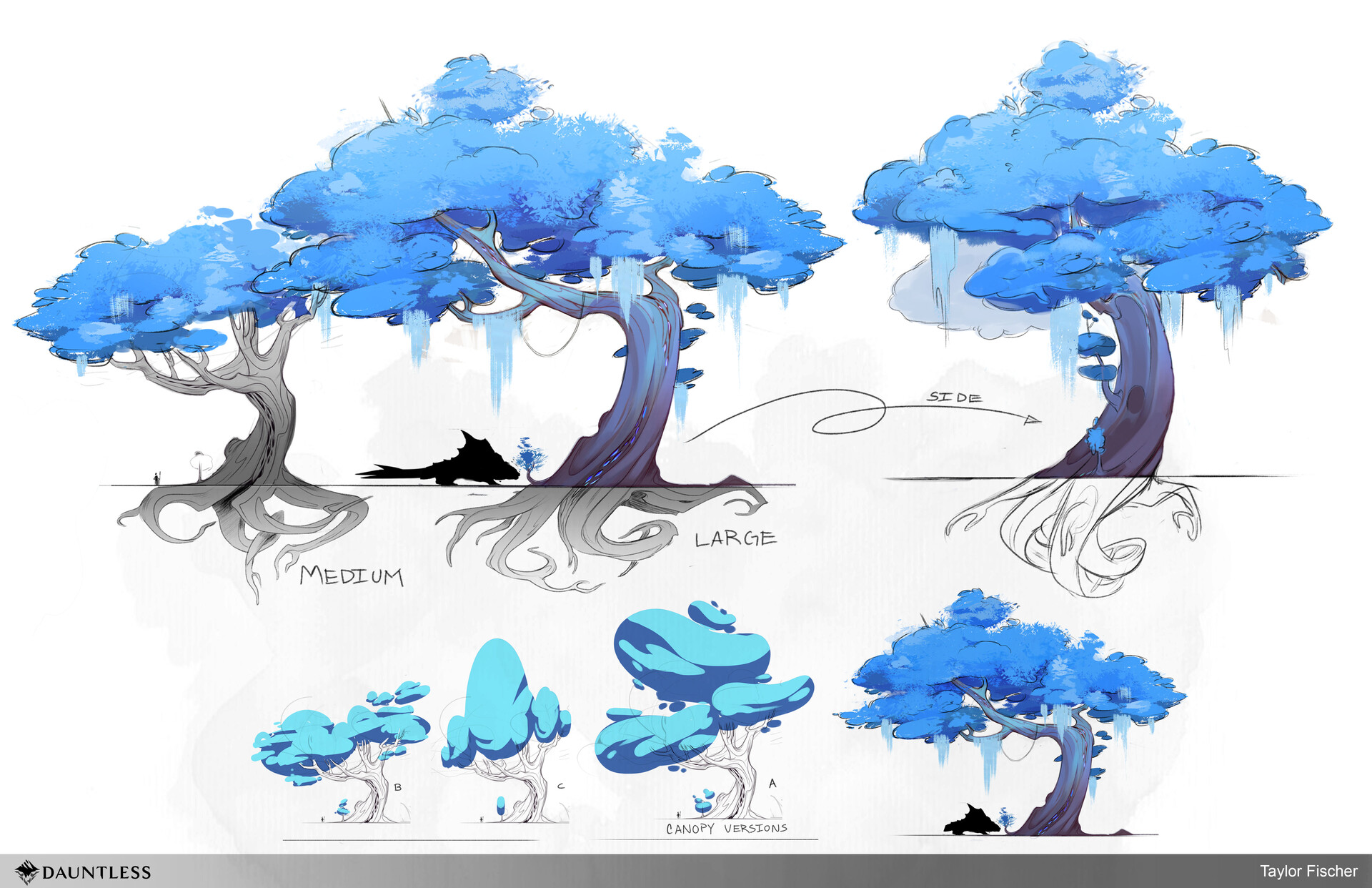 ArtStation - Dauntless: Area trees