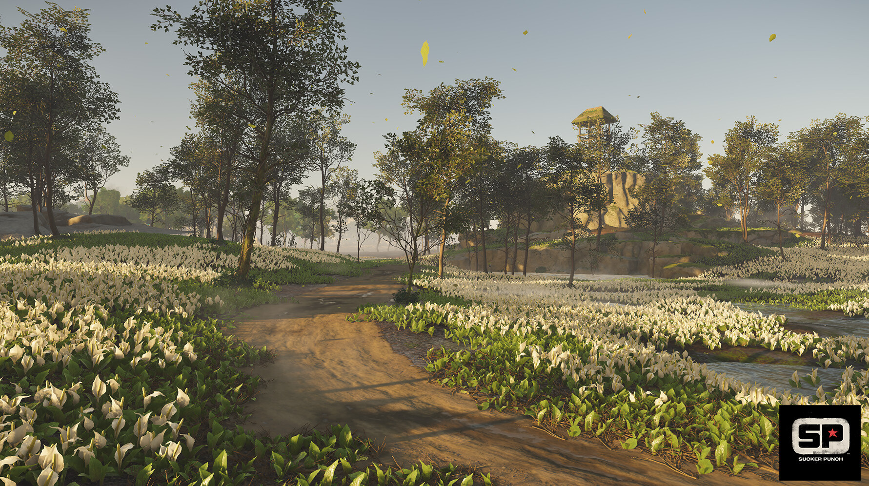 ArtStation - Ghost of Tsushima - Alder with White Skunk Cabbage Biome