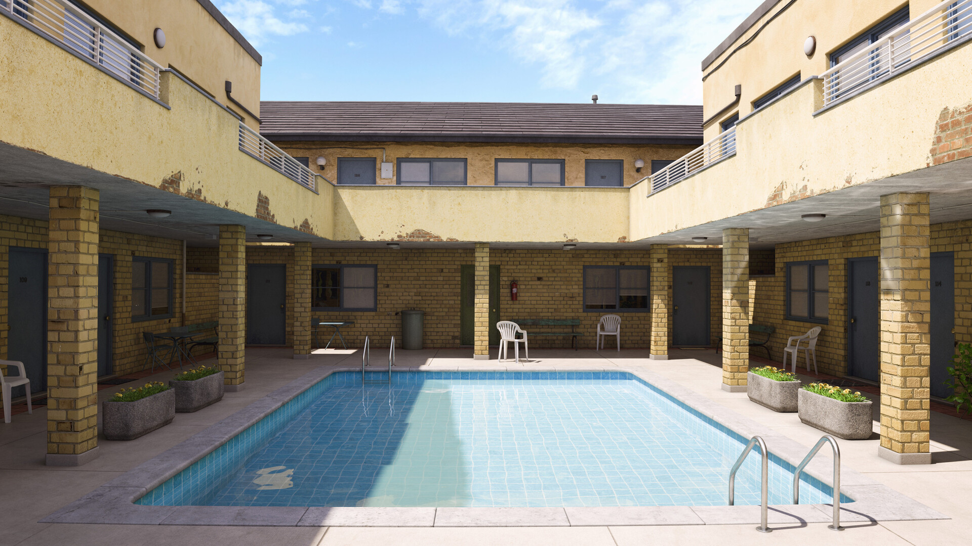 ArtStation - Courtyard Pool