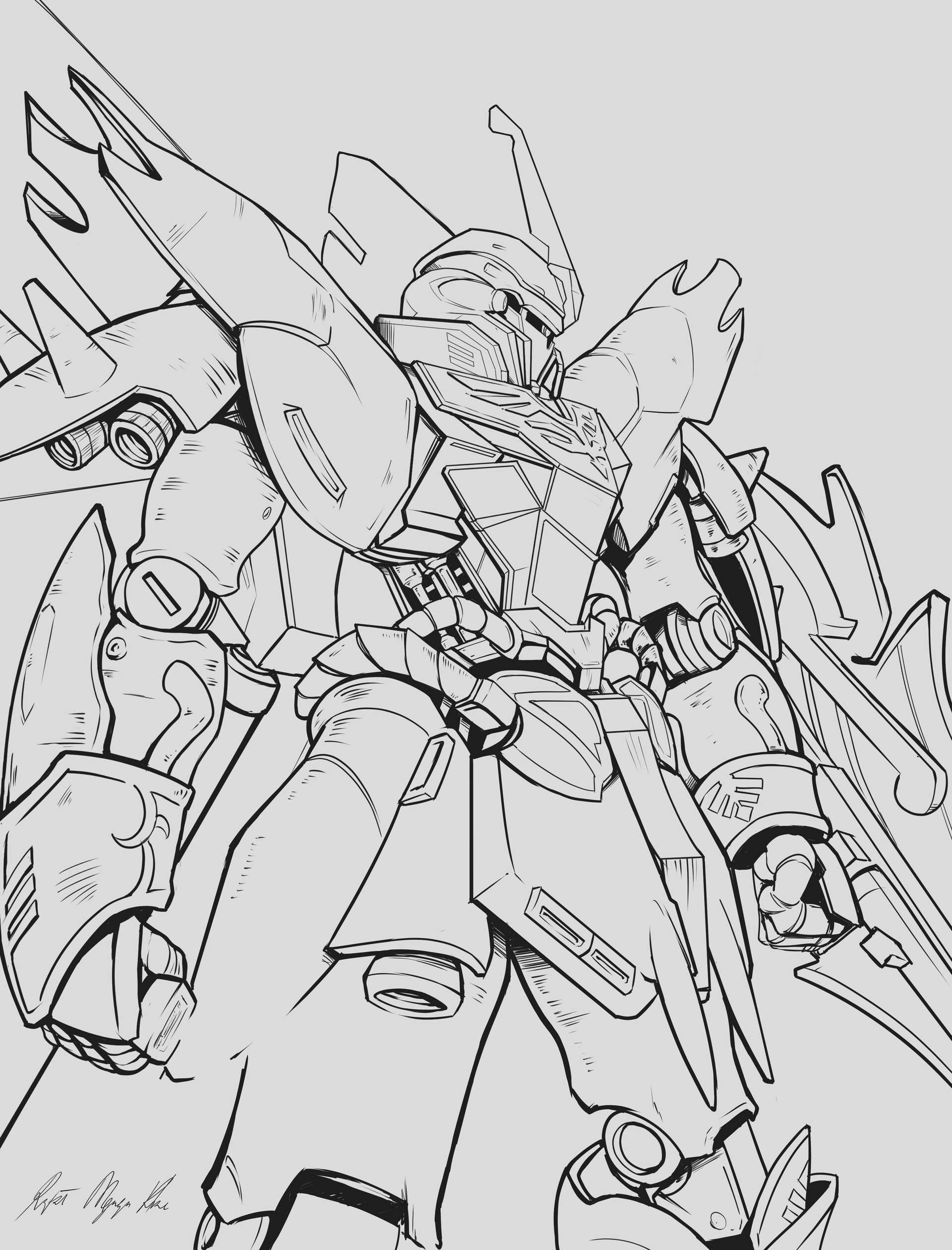 sinanju line art coloring pages