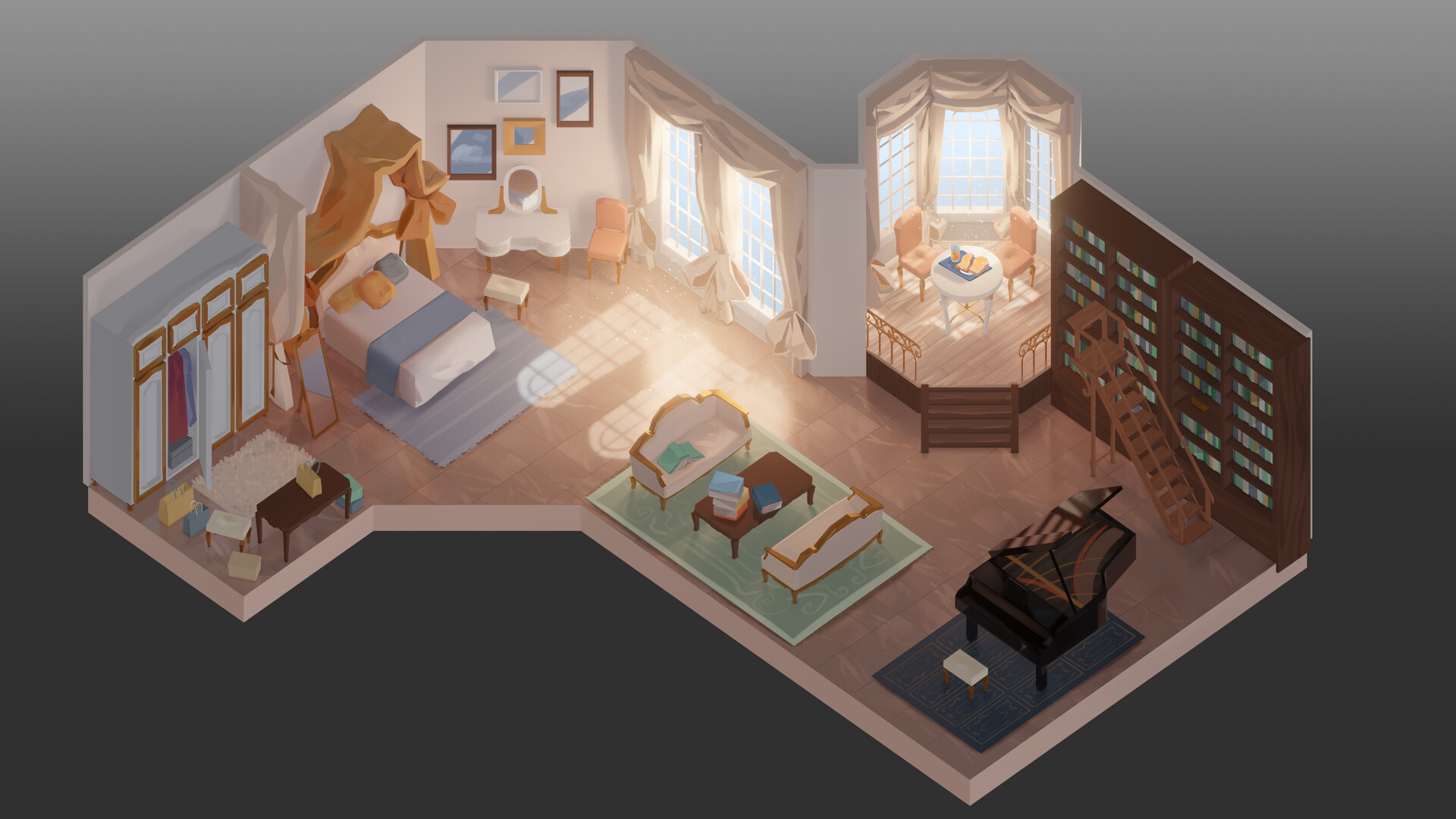 ArtStation - European Mansion Background