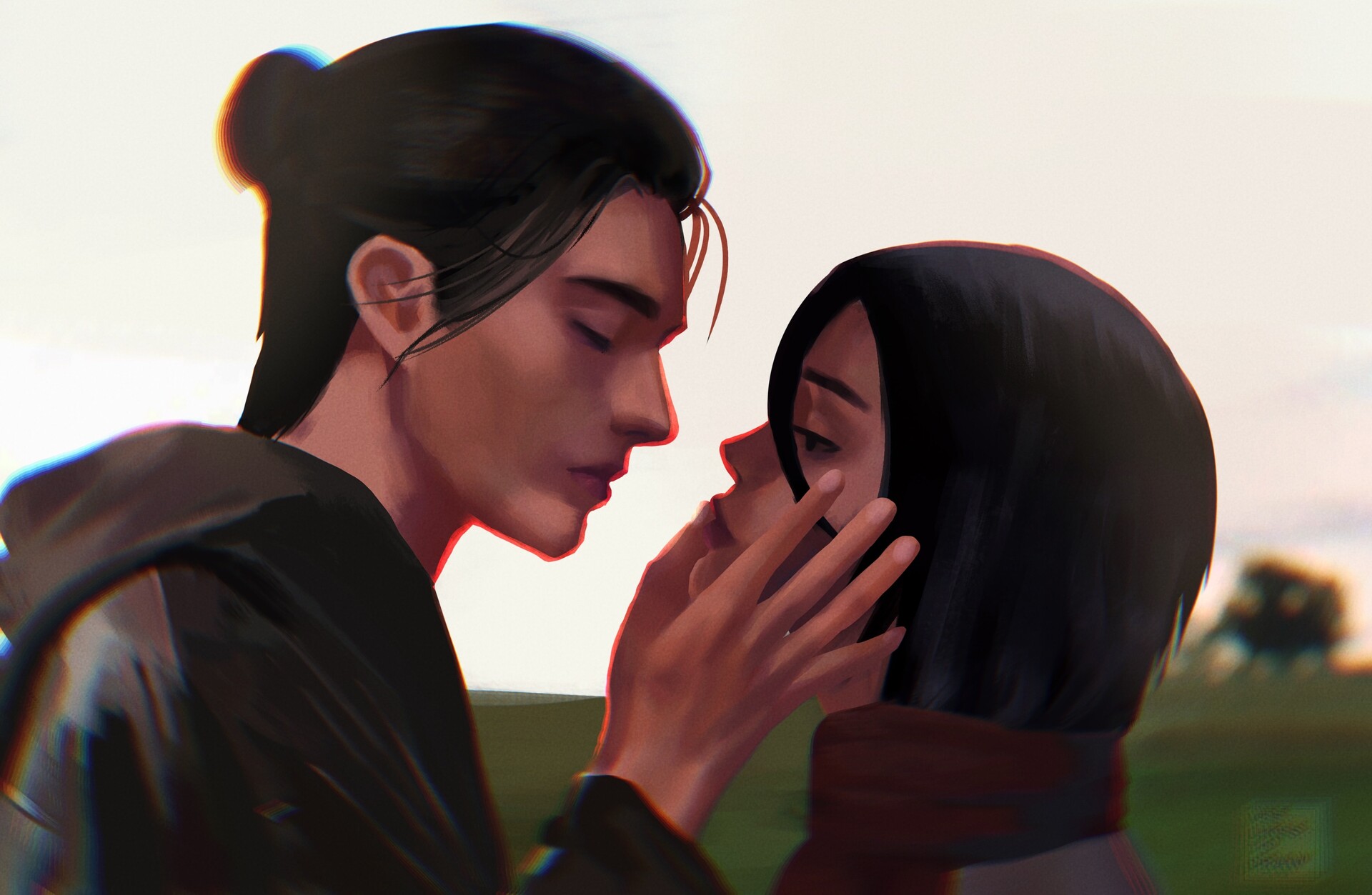 ArtStation - Eren Jaeger and Mikasa Ackerman // eremika fanart