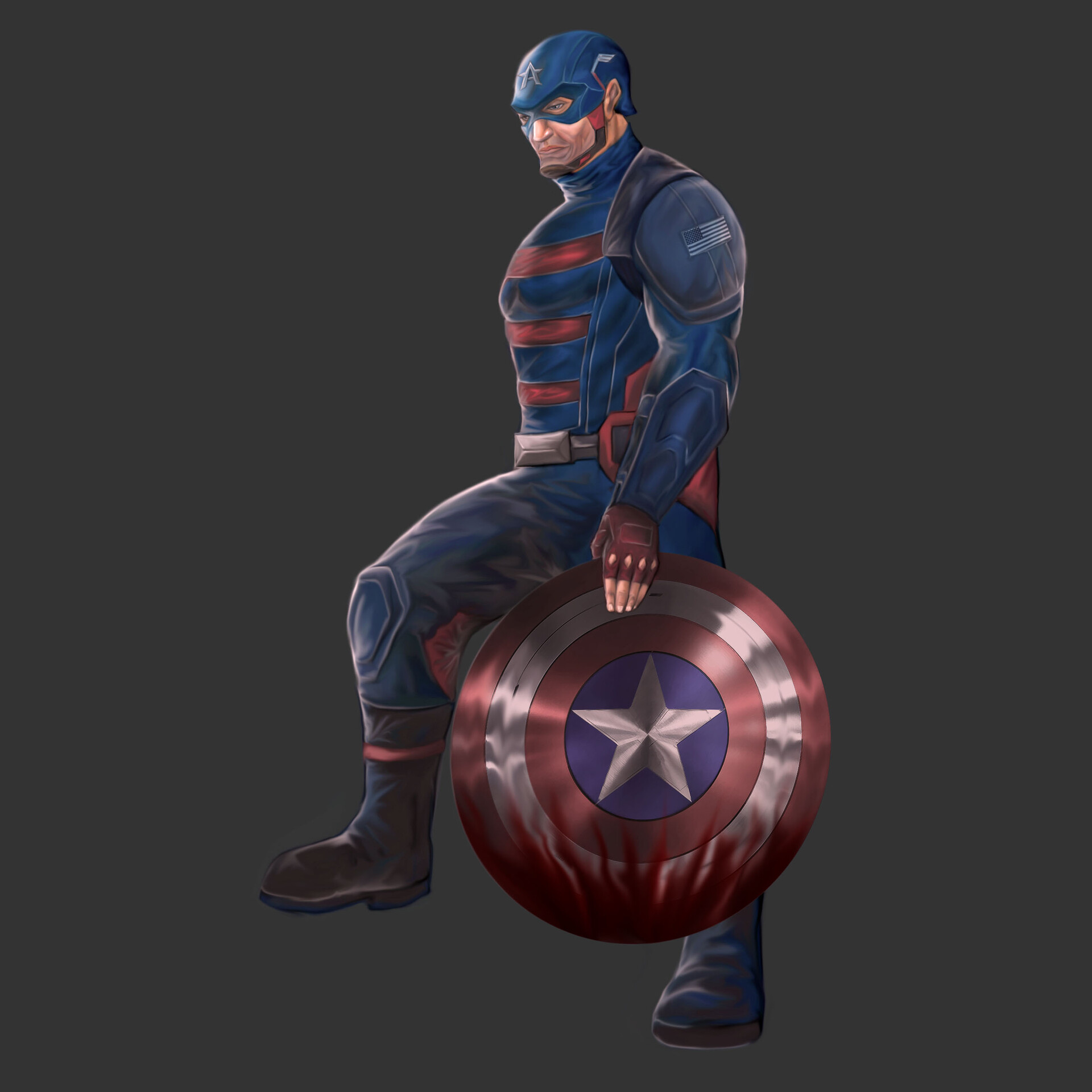 ArtStation - captain America us agent