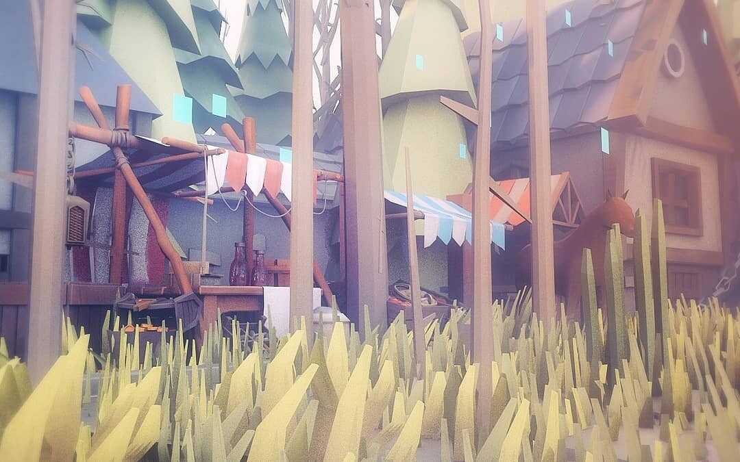 ArtStation - low poly retail space