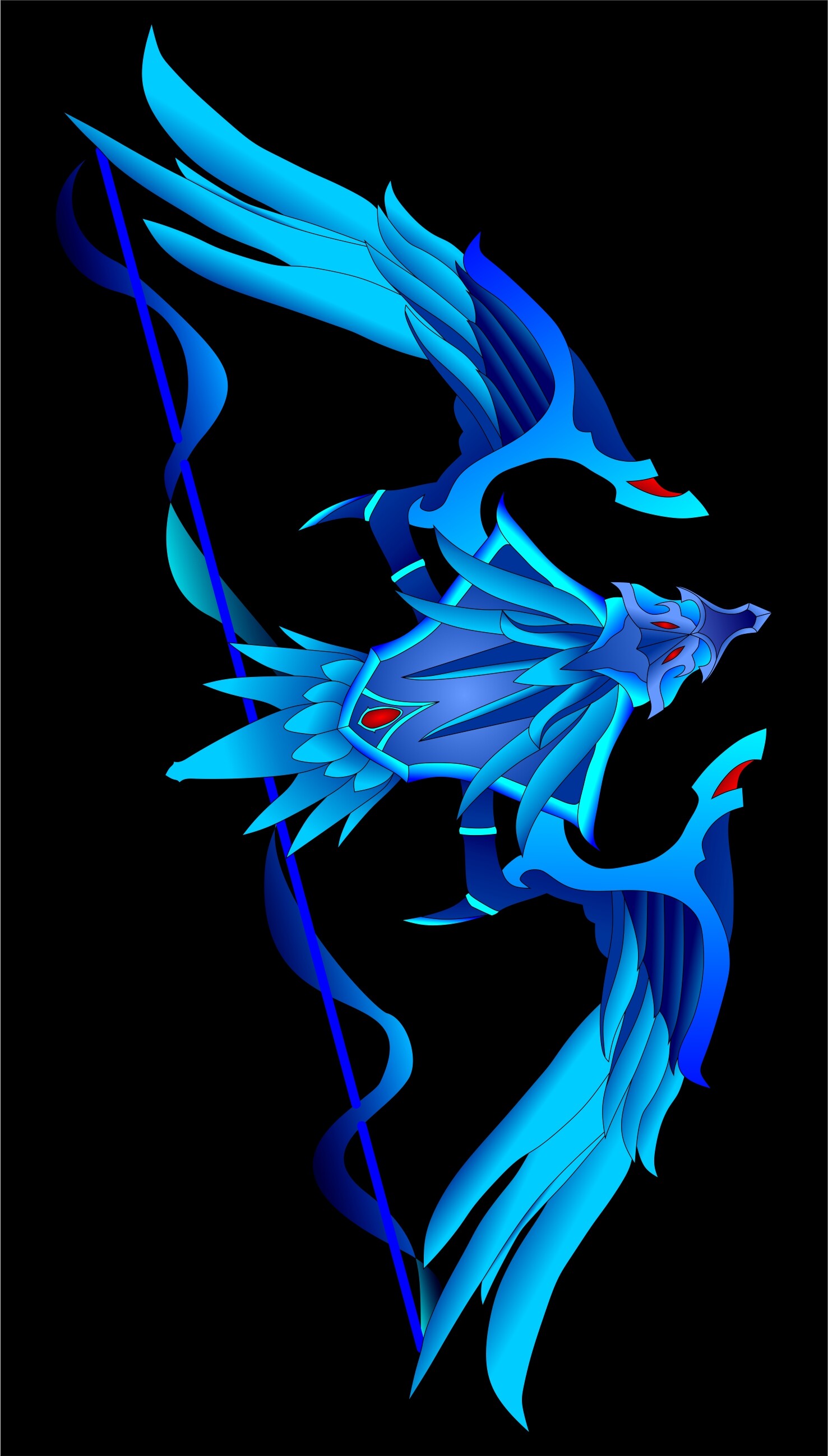 ArtStation - Weapon ArtWork 9 (Commission Art "Azure's Phoenix")