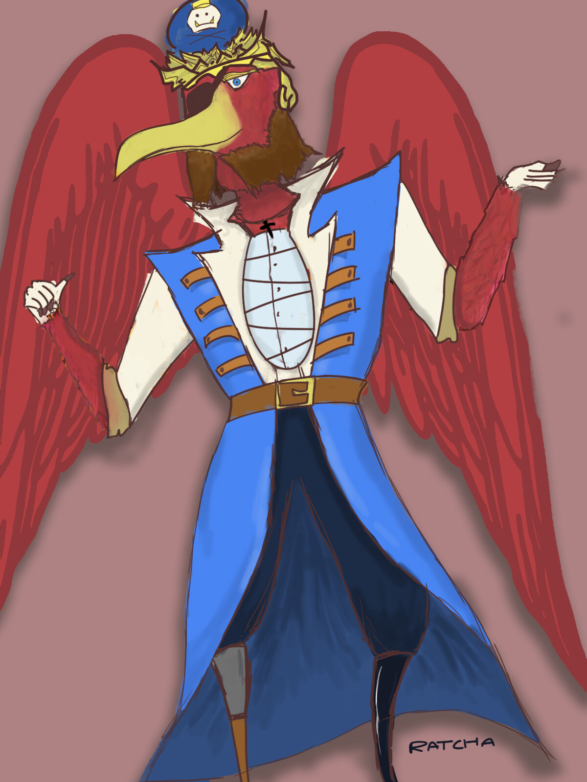 ArtStation - Pirate Birdman Aarakrocra or something.