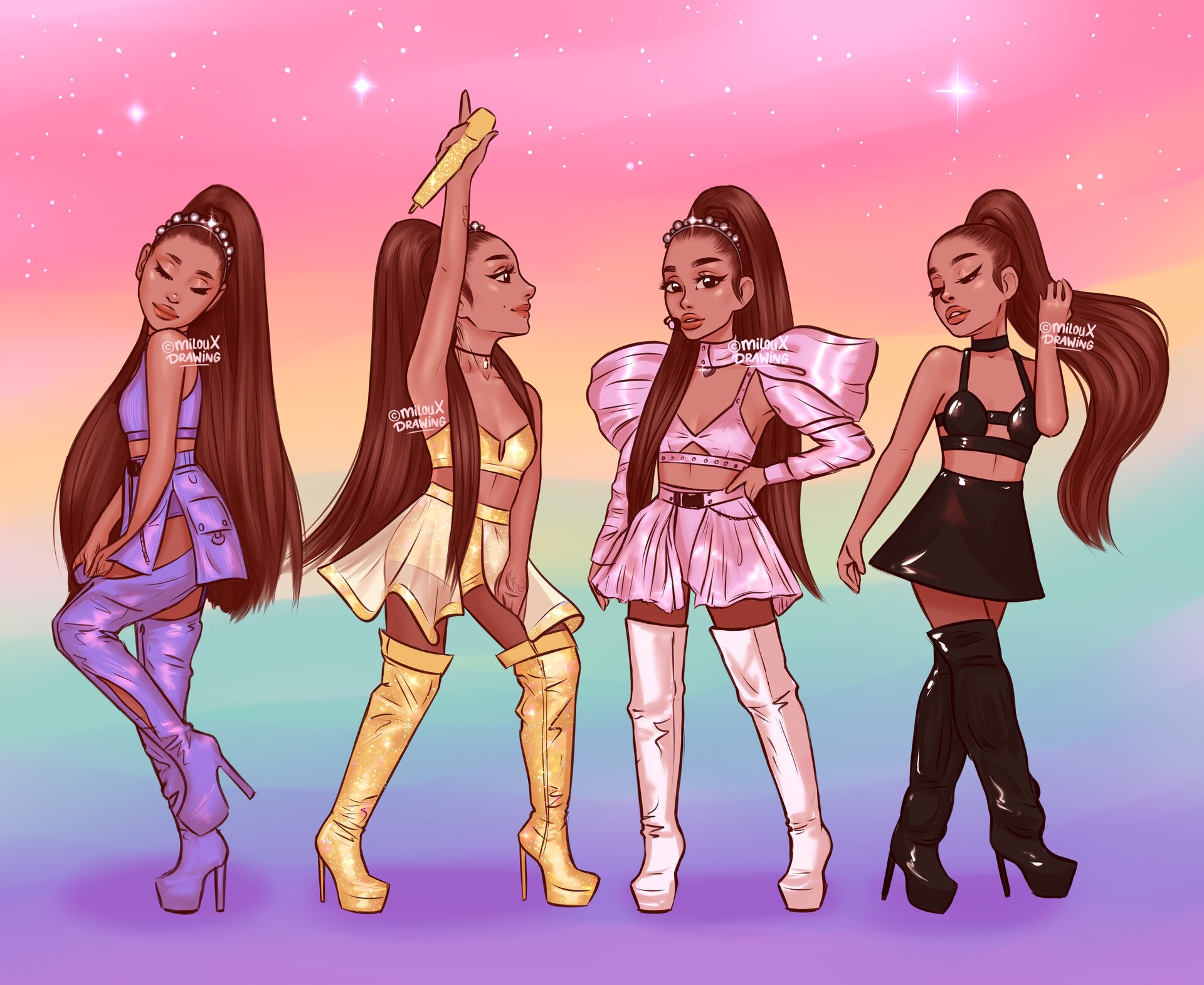 Ariana Grande Drawing Cartoon