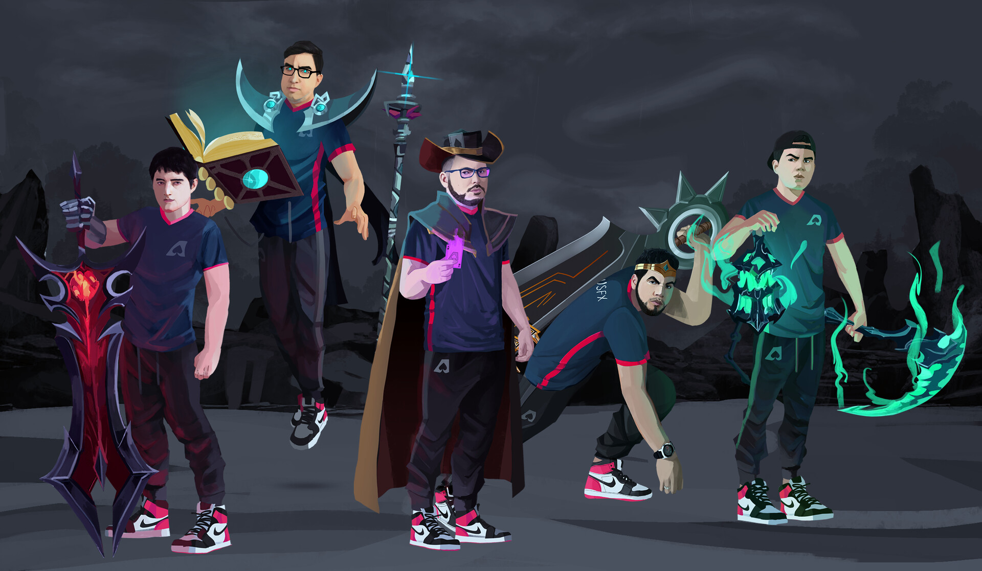 ArtStation - Wallpaper League of legends profesional players ESPORTS