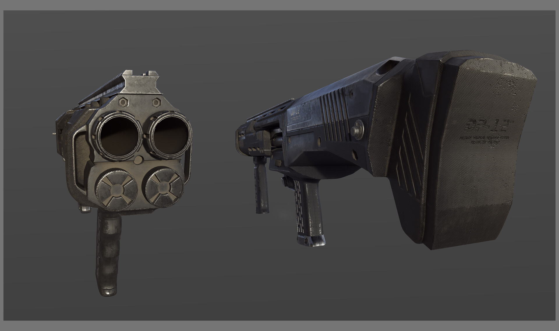 Surajeet Mondal - DP-12 double barrel Shotgun (PUBG DBS fan art)