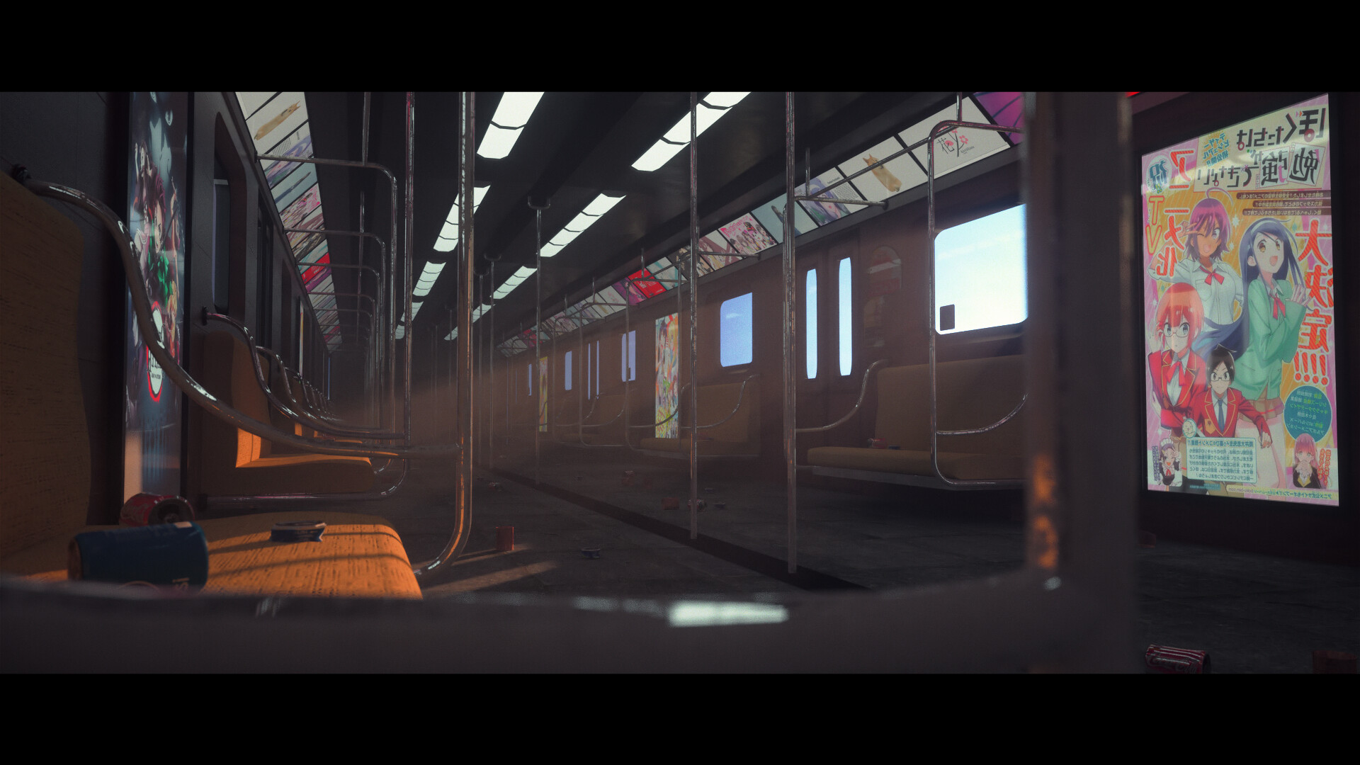 ArtStation - Subway Train scene