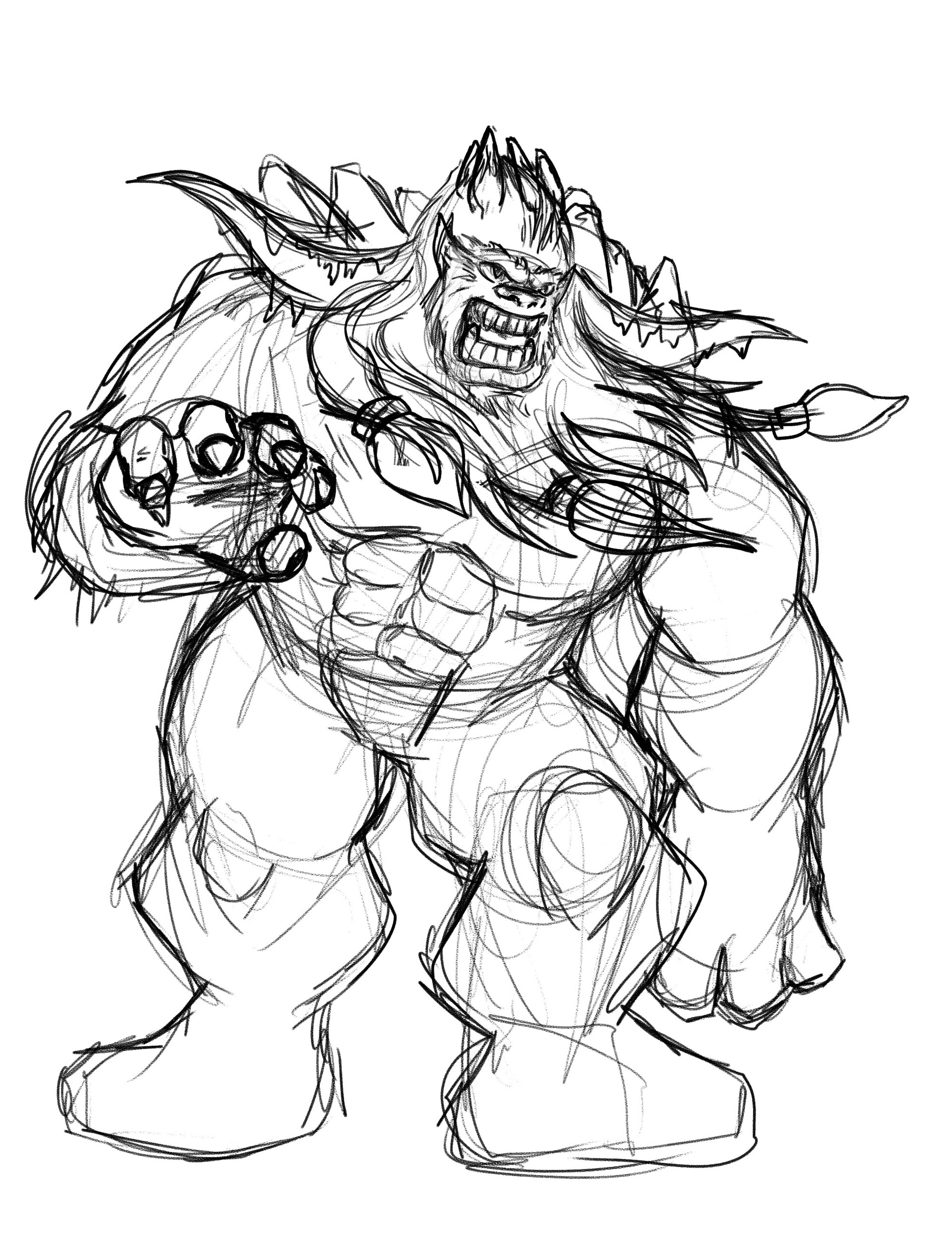 how to draw ice monster