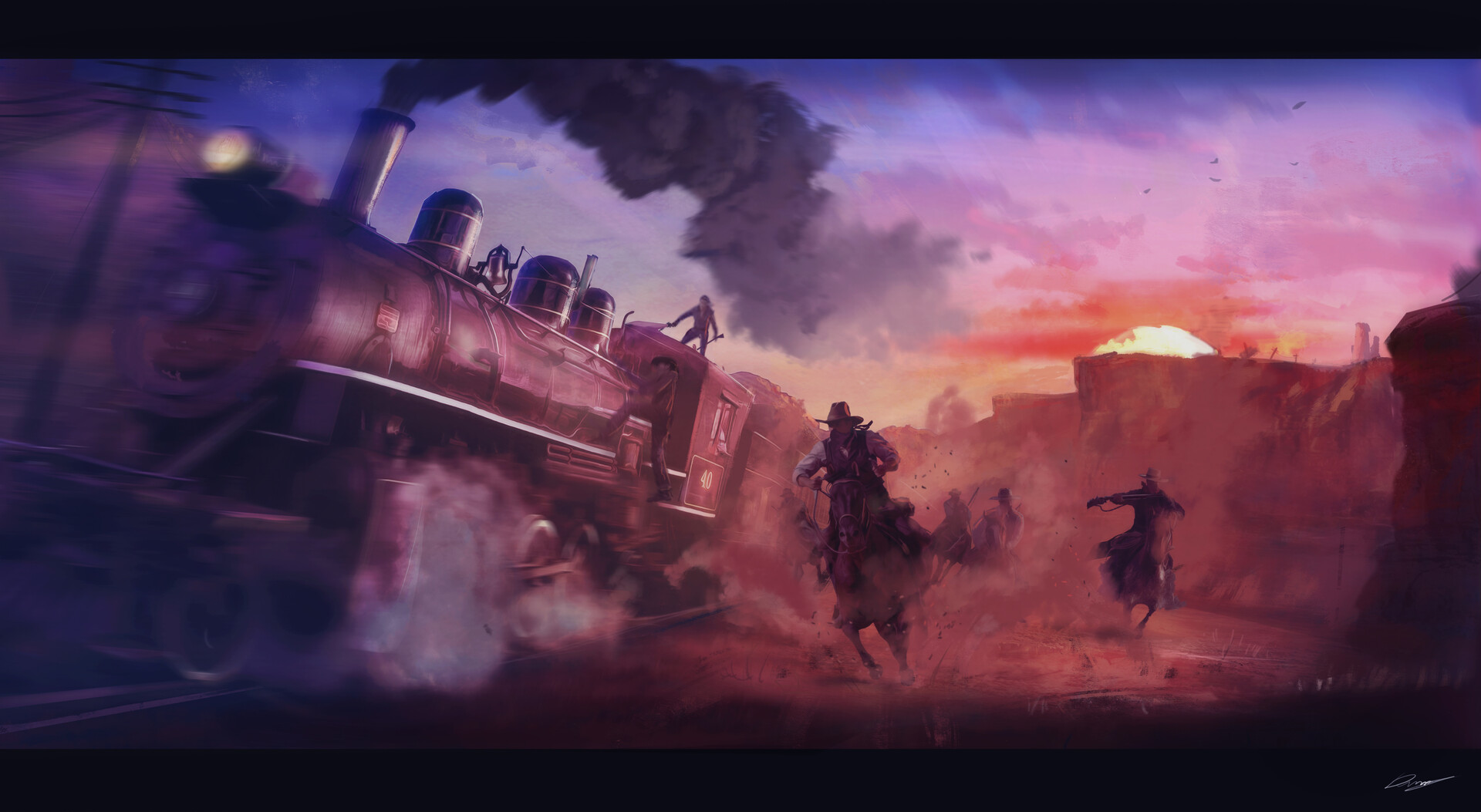 ArtStation - Train robbery