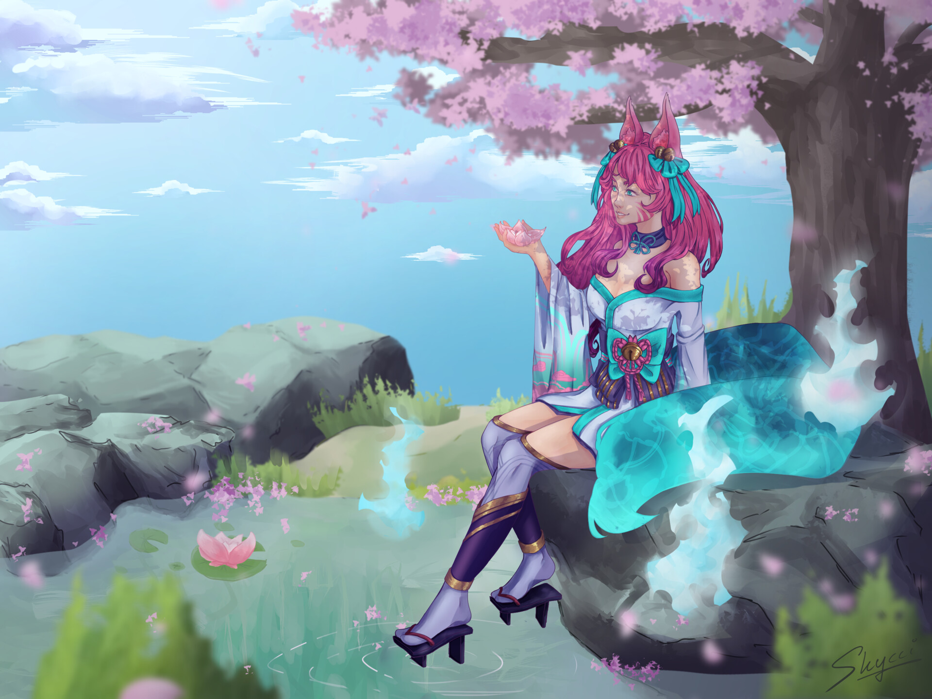 ArtStation - Spirit Blossom Ahri - Fanart