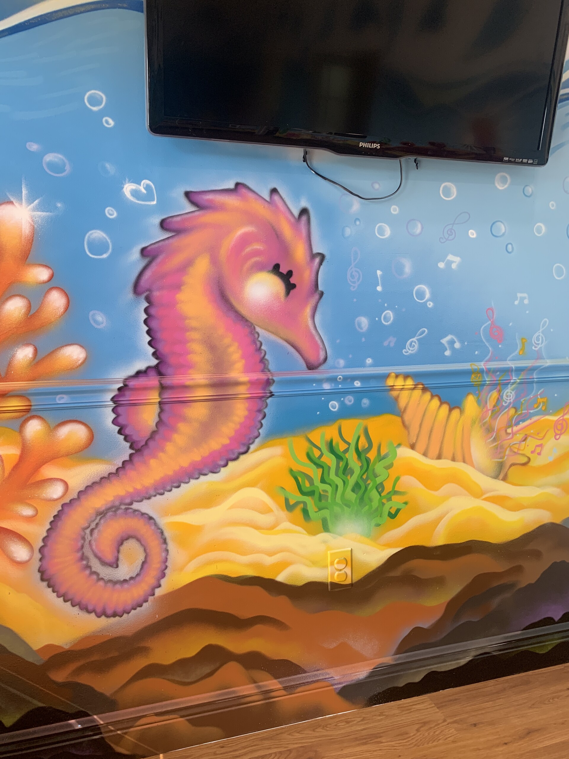 ArtStation - Ocean bottom spray paint design mural