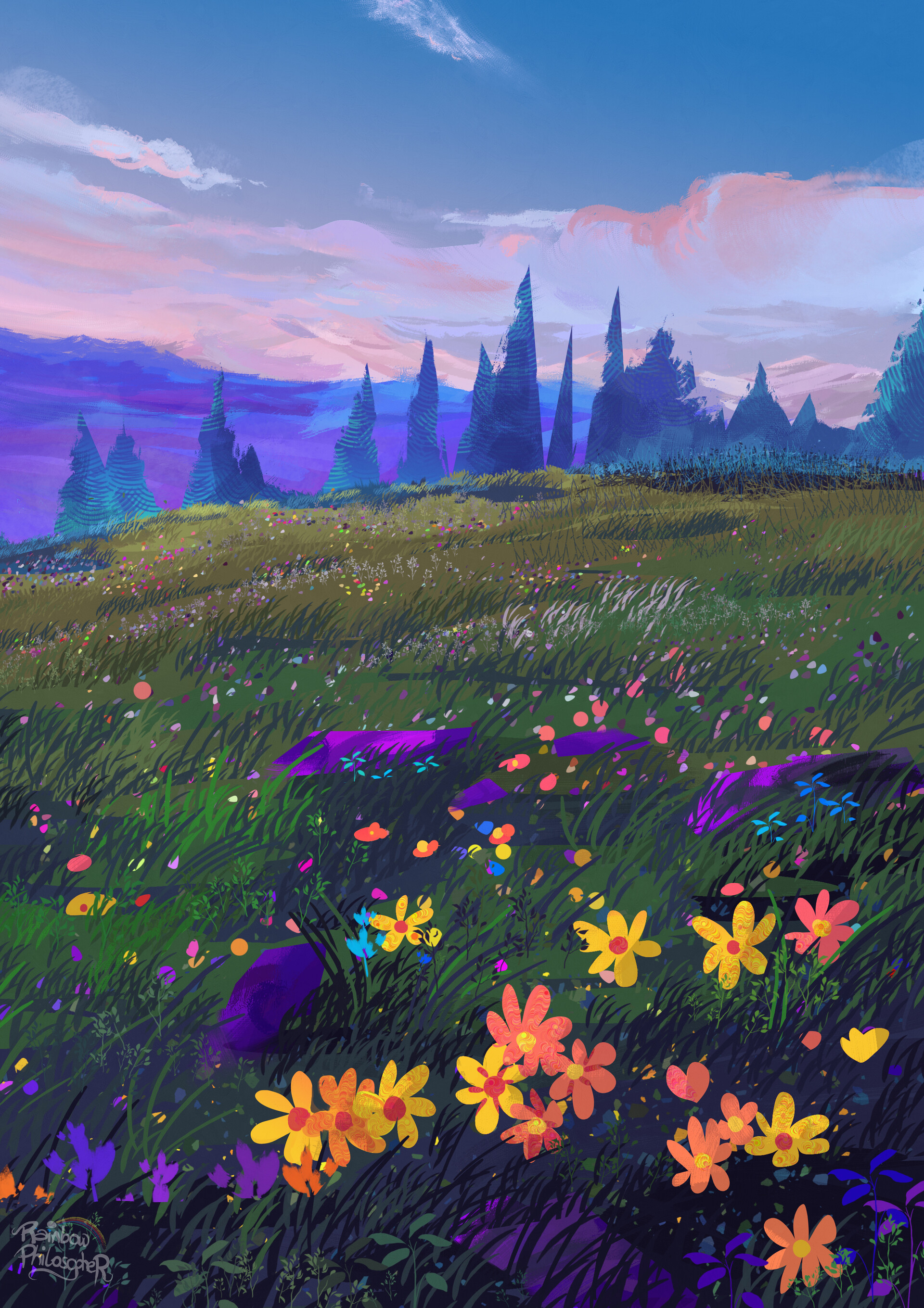 ArtStation - Flower valley