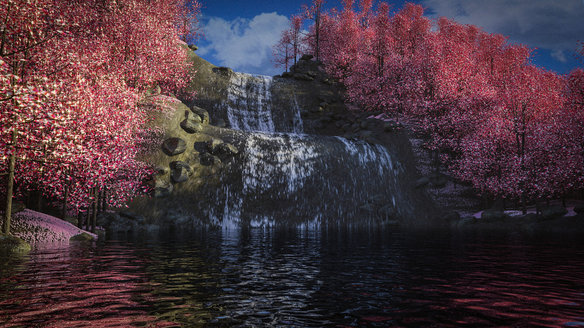ArtStation - 3D Waterfall Environment