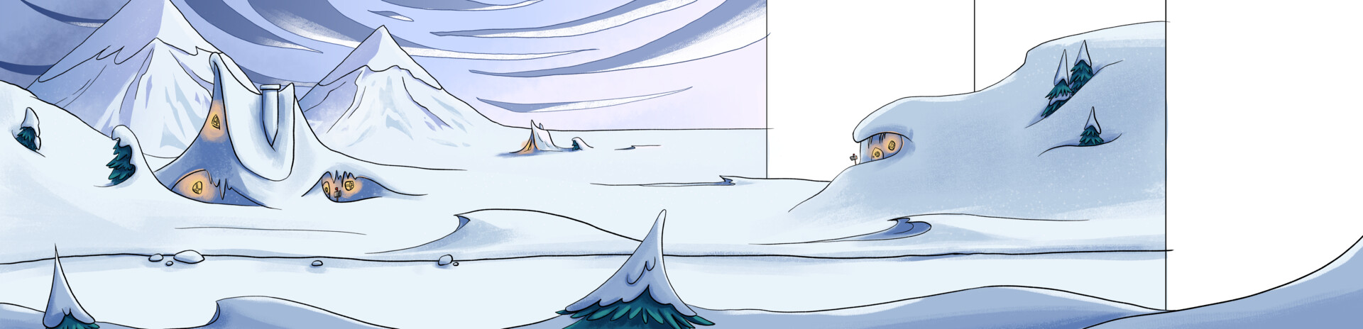 ArtStation - Snowy Landscape Panning Background