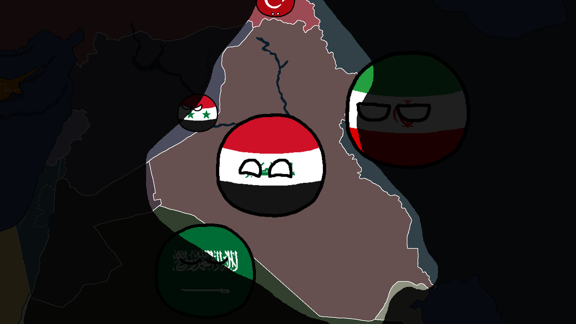 ArtStation - Iraq And Her Neighbours In Countryballs
