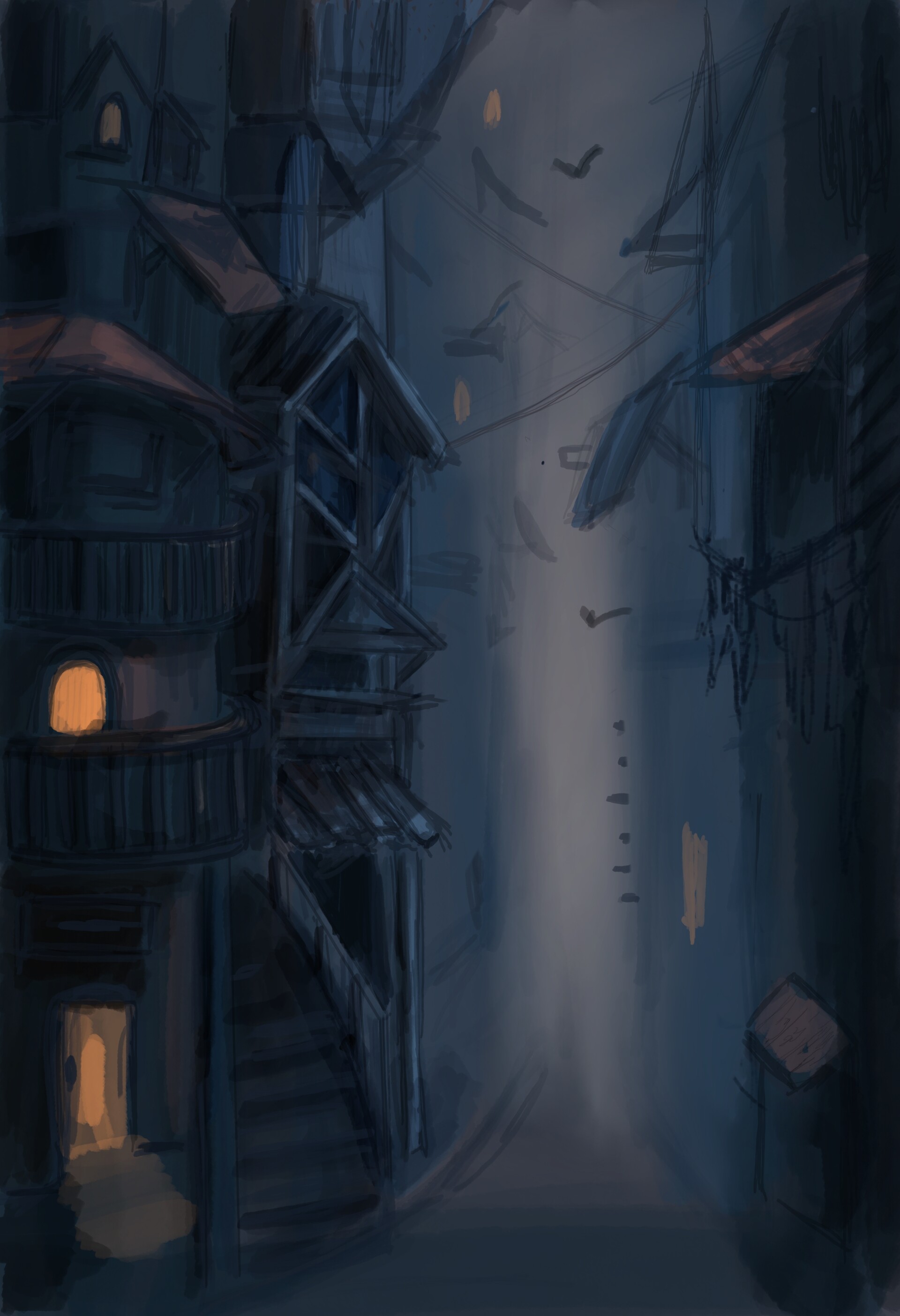 ArtStation - Town Sketch