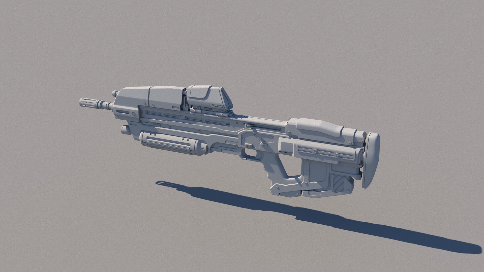 ArtStation - Assault Rifle MA40 [Halo Infinite] (Maya & Arnold)