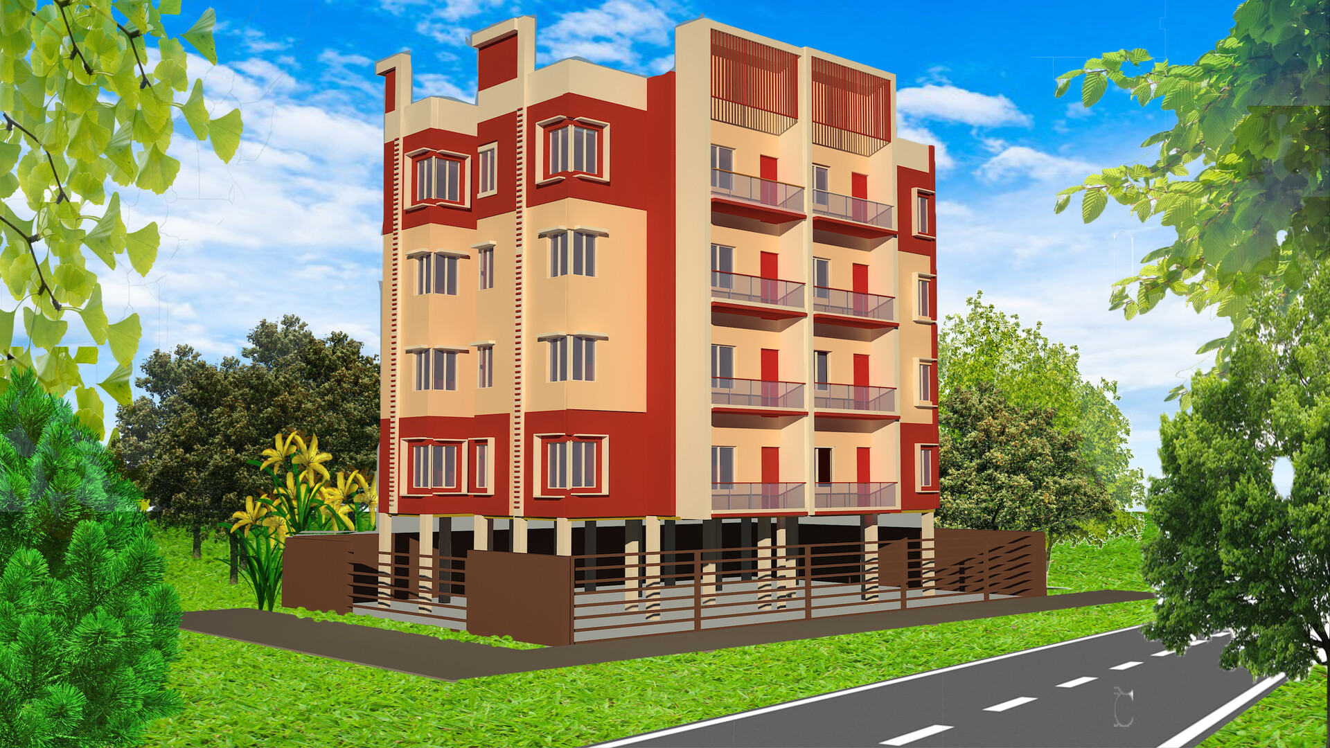 ArtStation - 3d view of a building